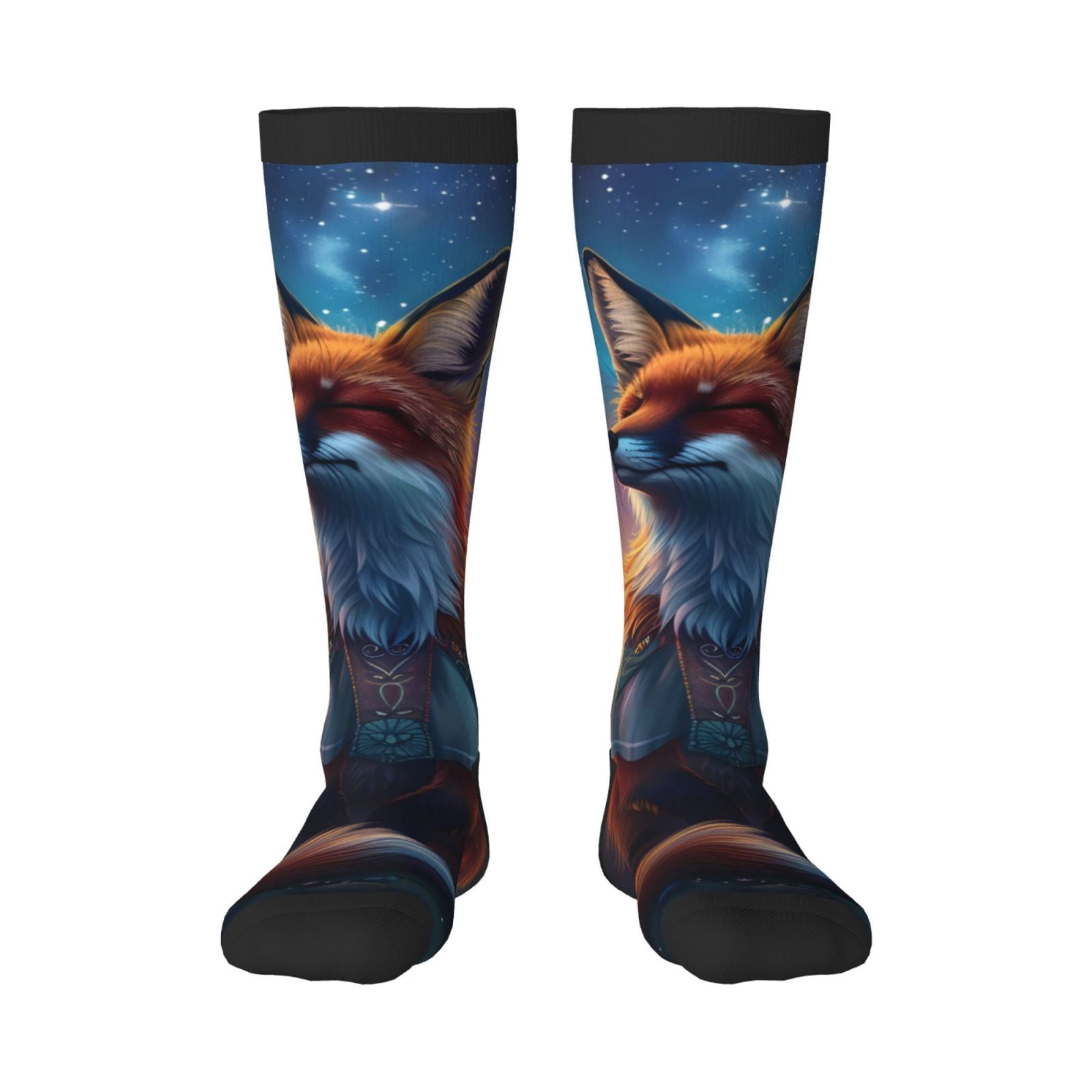 Logiee Starry Sky Meditating Fox Print Gift Stocking Stuffers,Adult ...