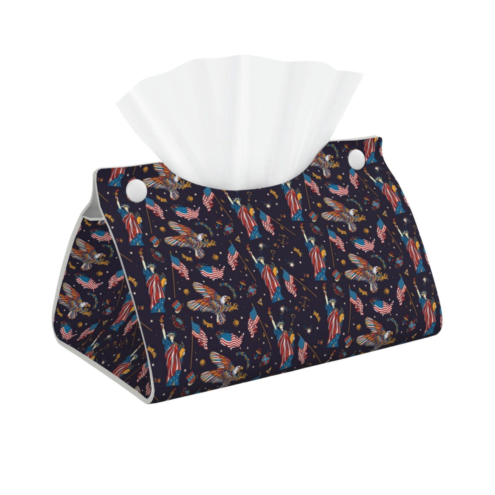 Logiee Statue Of Liberty Eagle Print Tissue Box Cover,Stylish Tissue ...