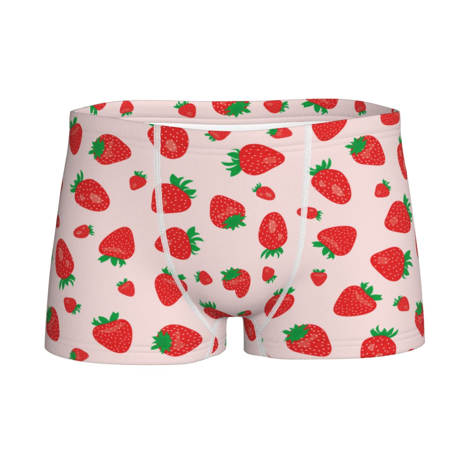 Logiee Strawberries Print Boys' Boxer Briefs,Tween Boy Underwear-Large ...