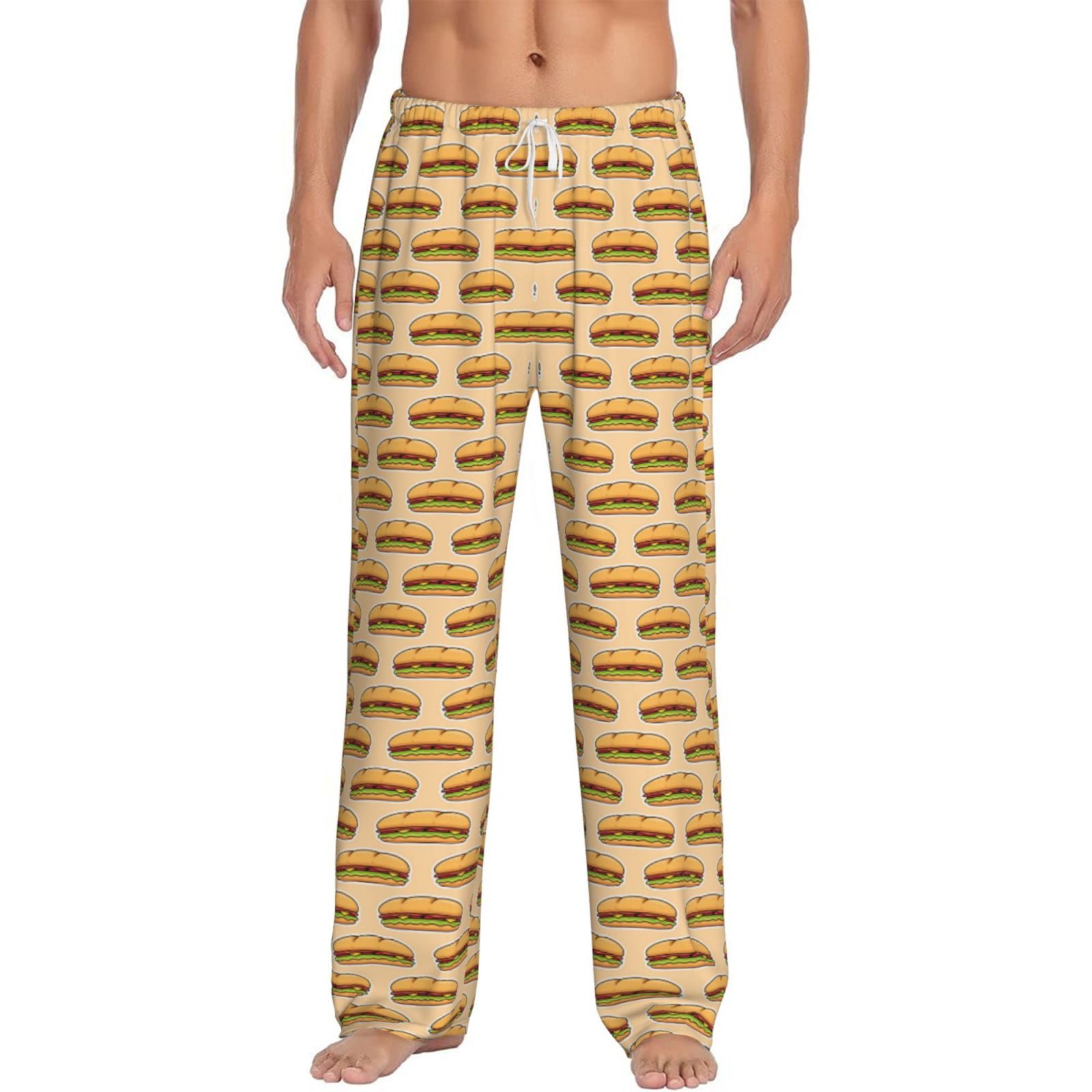 Logiee Submarine Sub Sandwich Print Pajama Pants for Men,Men’s Pajama ...