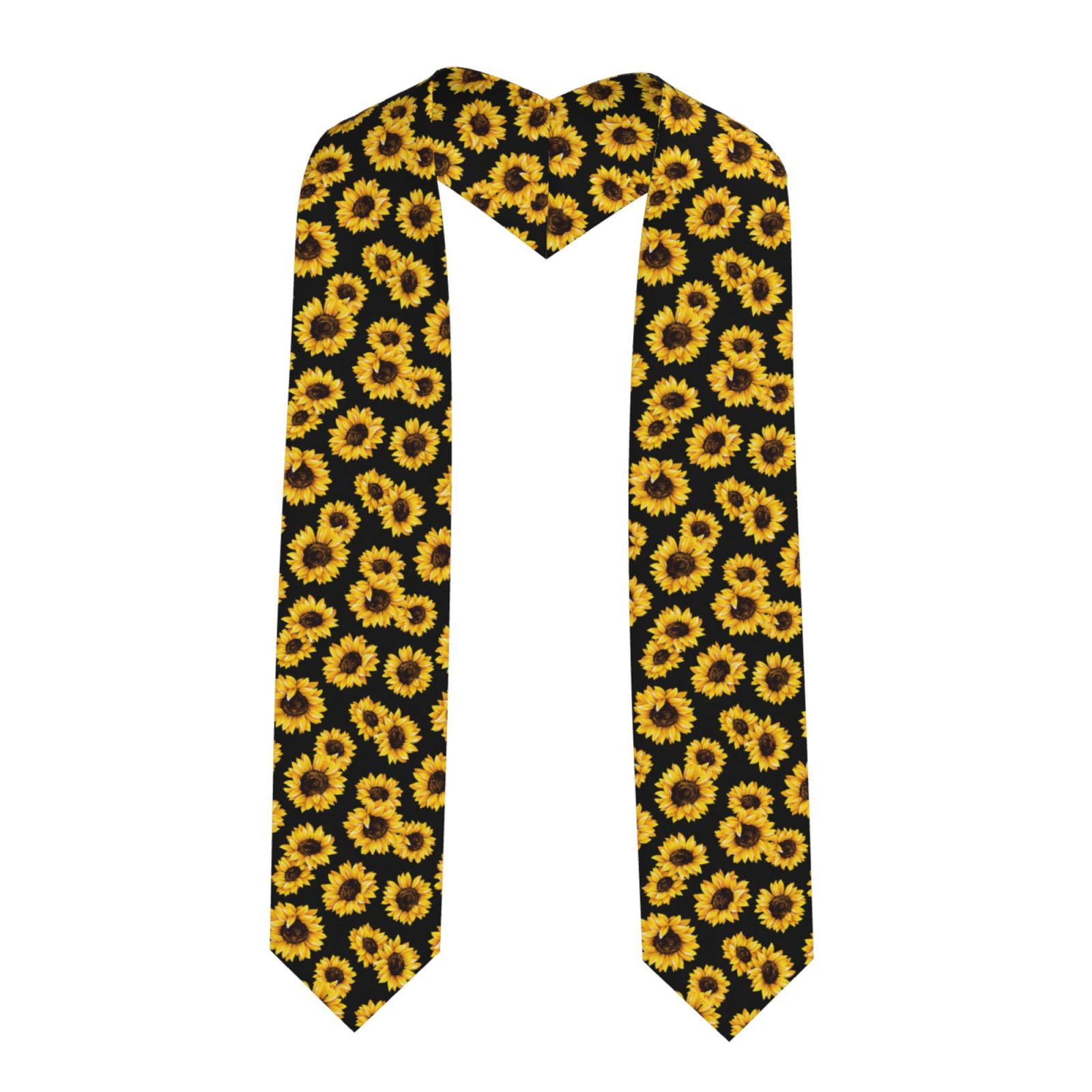 Logiee Sunflower 6 Print Unisex Adult Graduation Stole Shawl 72" Long for Academic Commencements ...