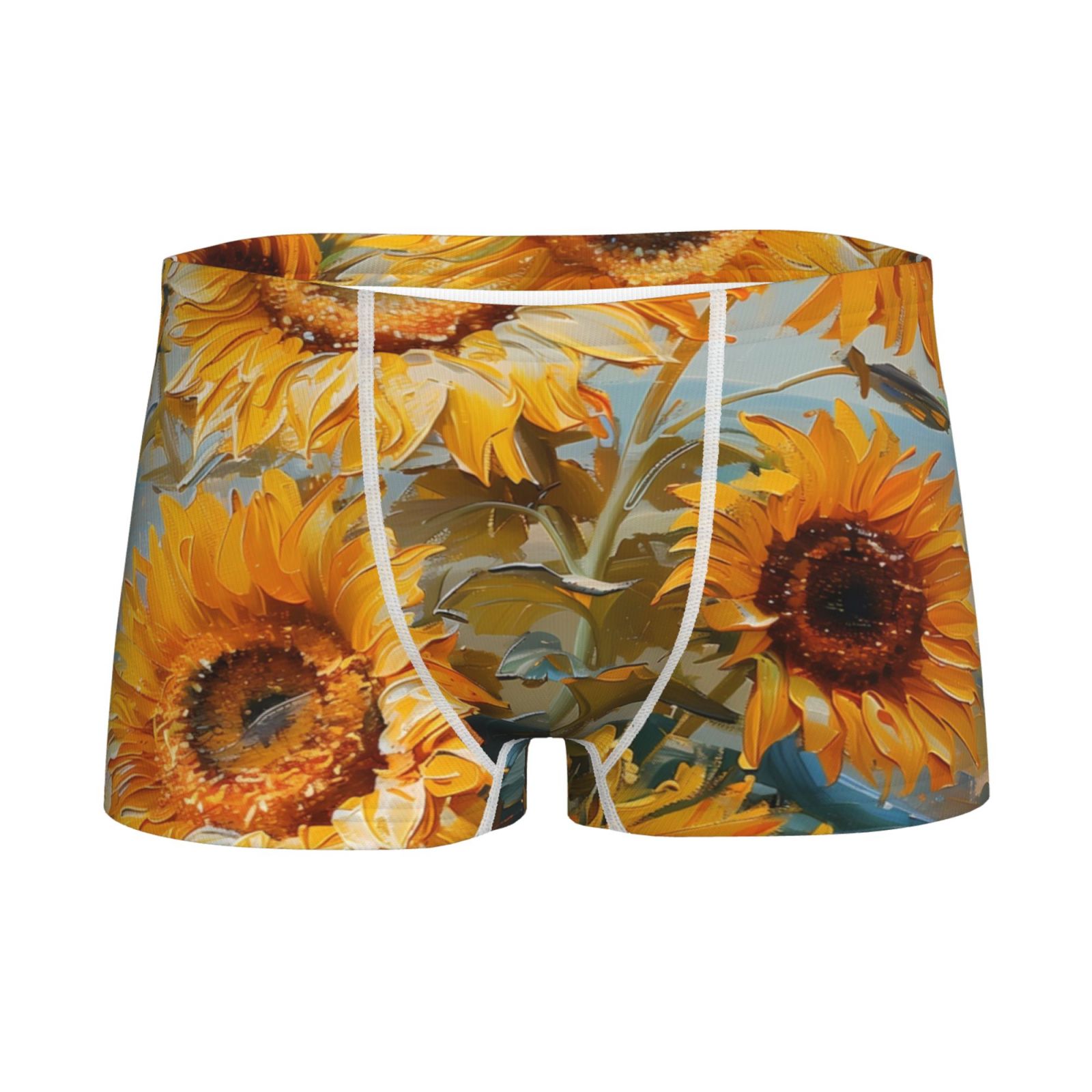 Logiee Sunflower Field Art Print Boys' Boxer Briefs,Tween Boy Underwear ...