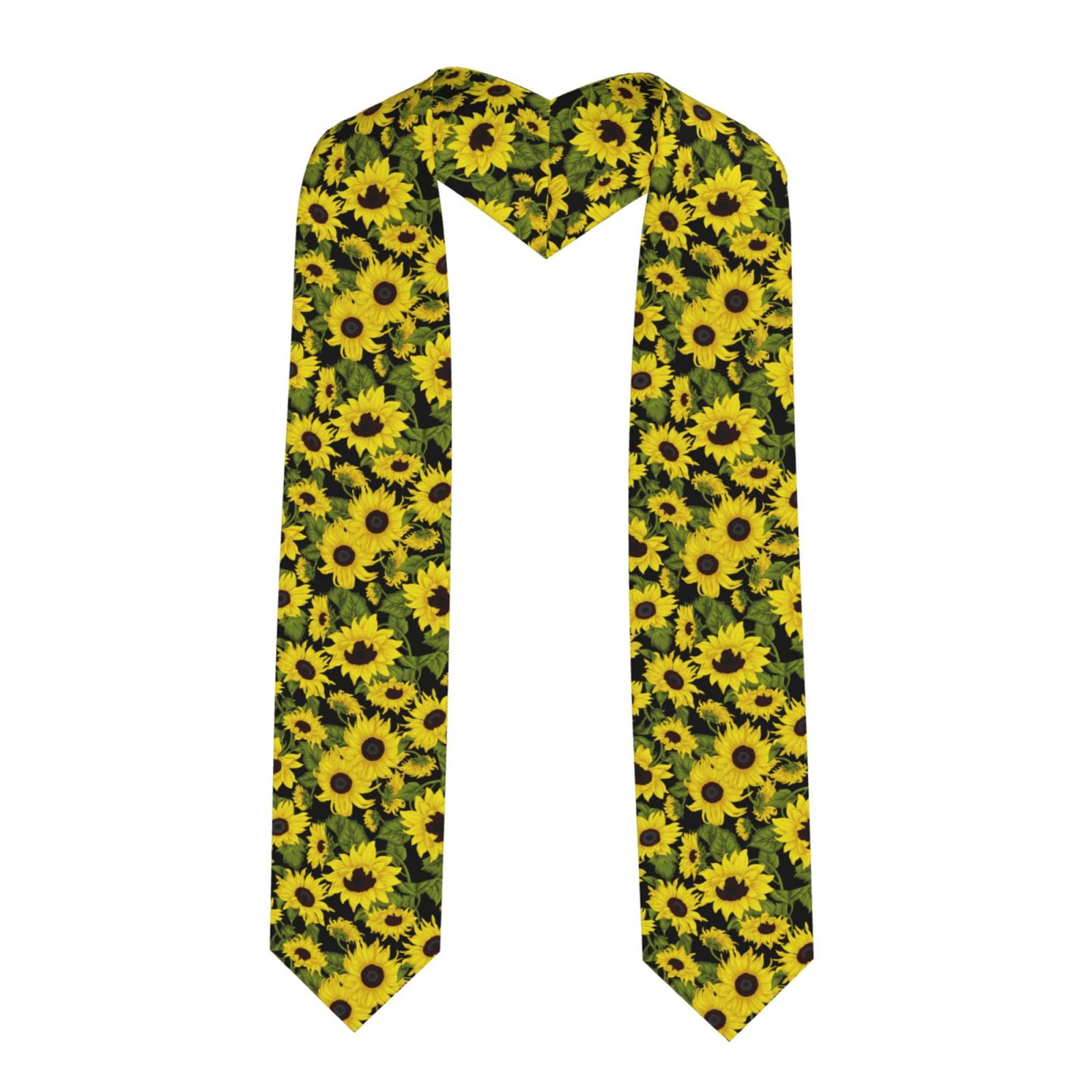 Logiee Sunflowers In Vintage Print Unisex Adult Graduation Stole Shawl ...