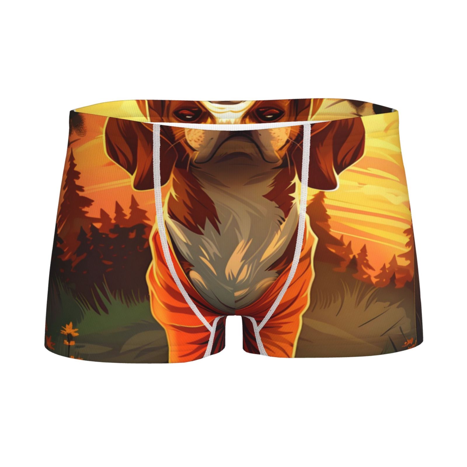 Logiee Sunset Meditating Dog Print Boys' Boxer Briefs,Tween Boy ...
