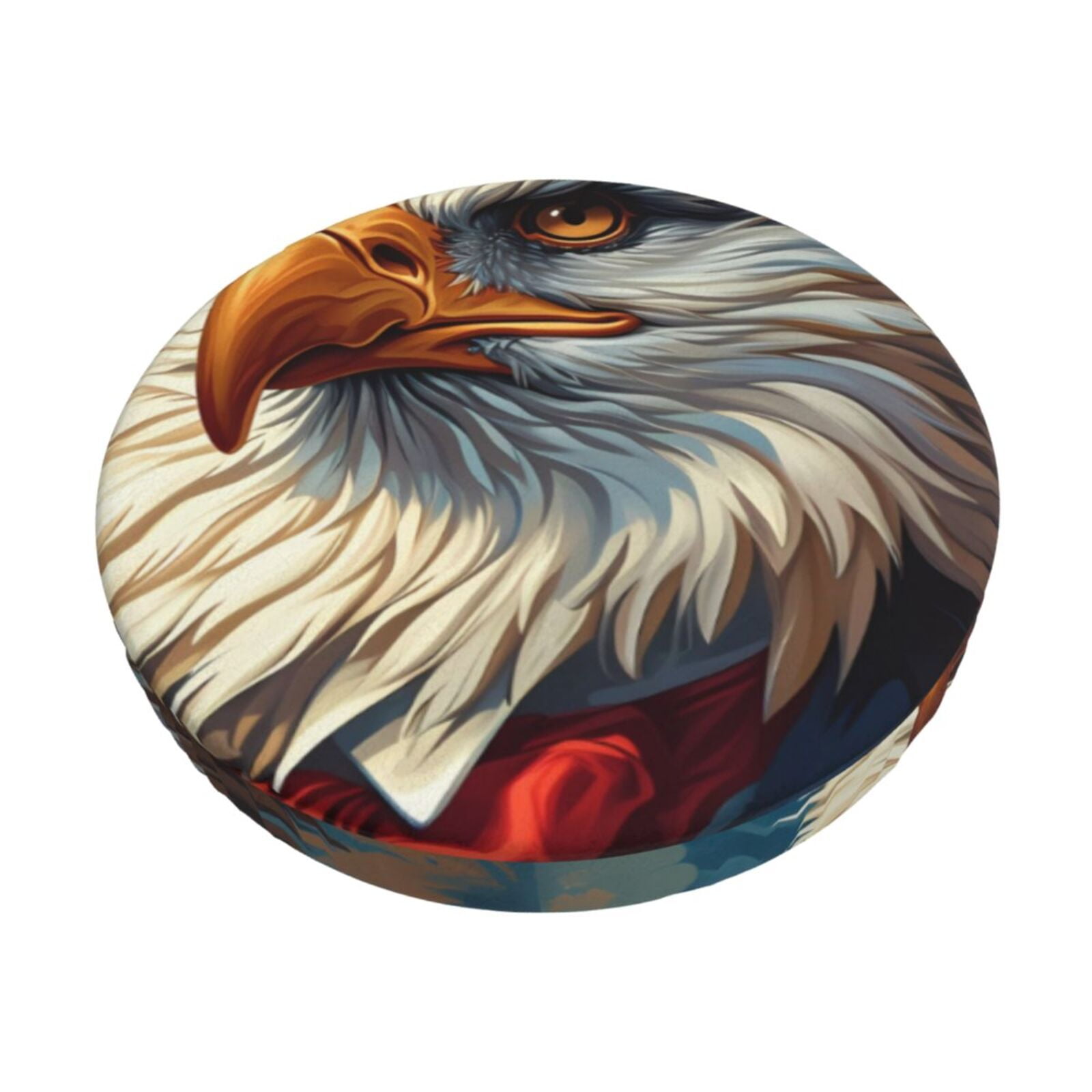 Logiee Surreal Bald Eagle Gentleman Print Stool Covers Round,Bar Stool ...