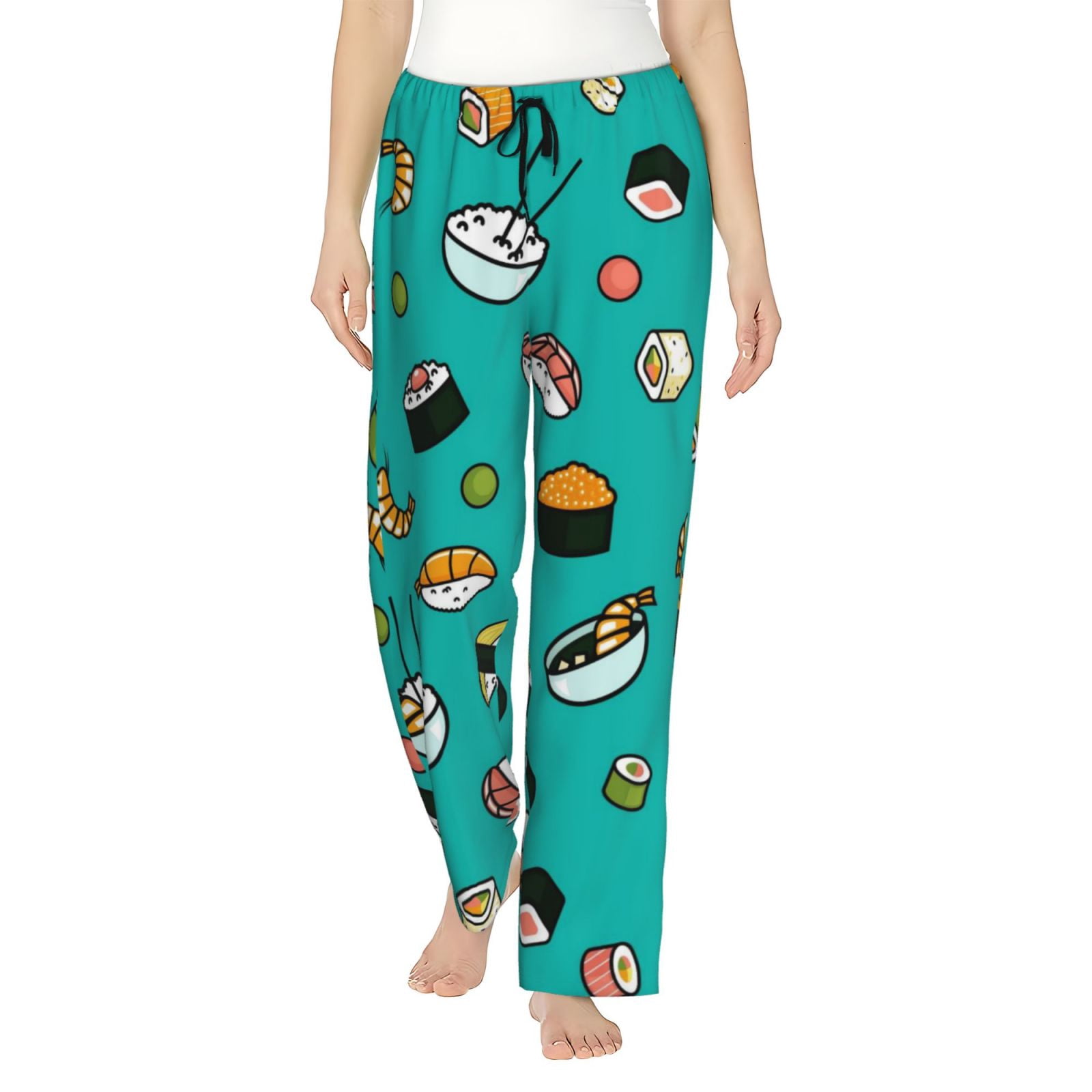 Logiee Sushi Print Women Pajama Pants,Comfy Pj Bottom with Pockets ...