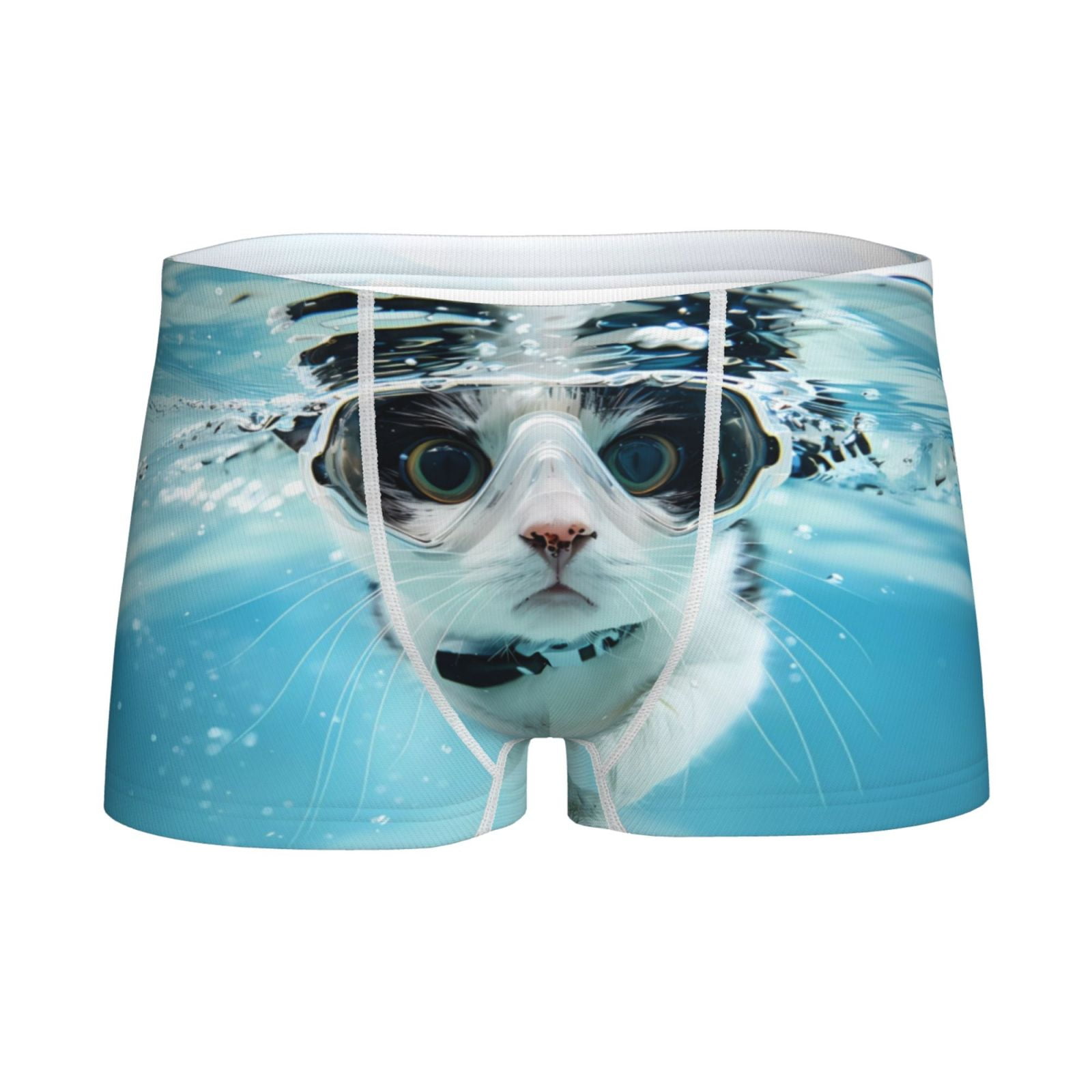 Logiee Swimming Cat Goggles Print Boys' Boxer Briefs,Tween Boy Underwear-Medium - Walmart.com