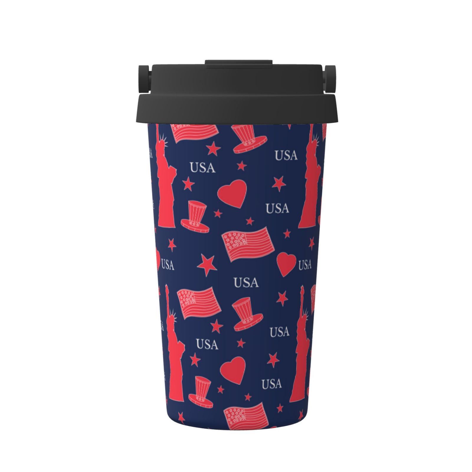 Logiee The Statue Of Liberty Print Stainless Steel Coffee Tumbler ...