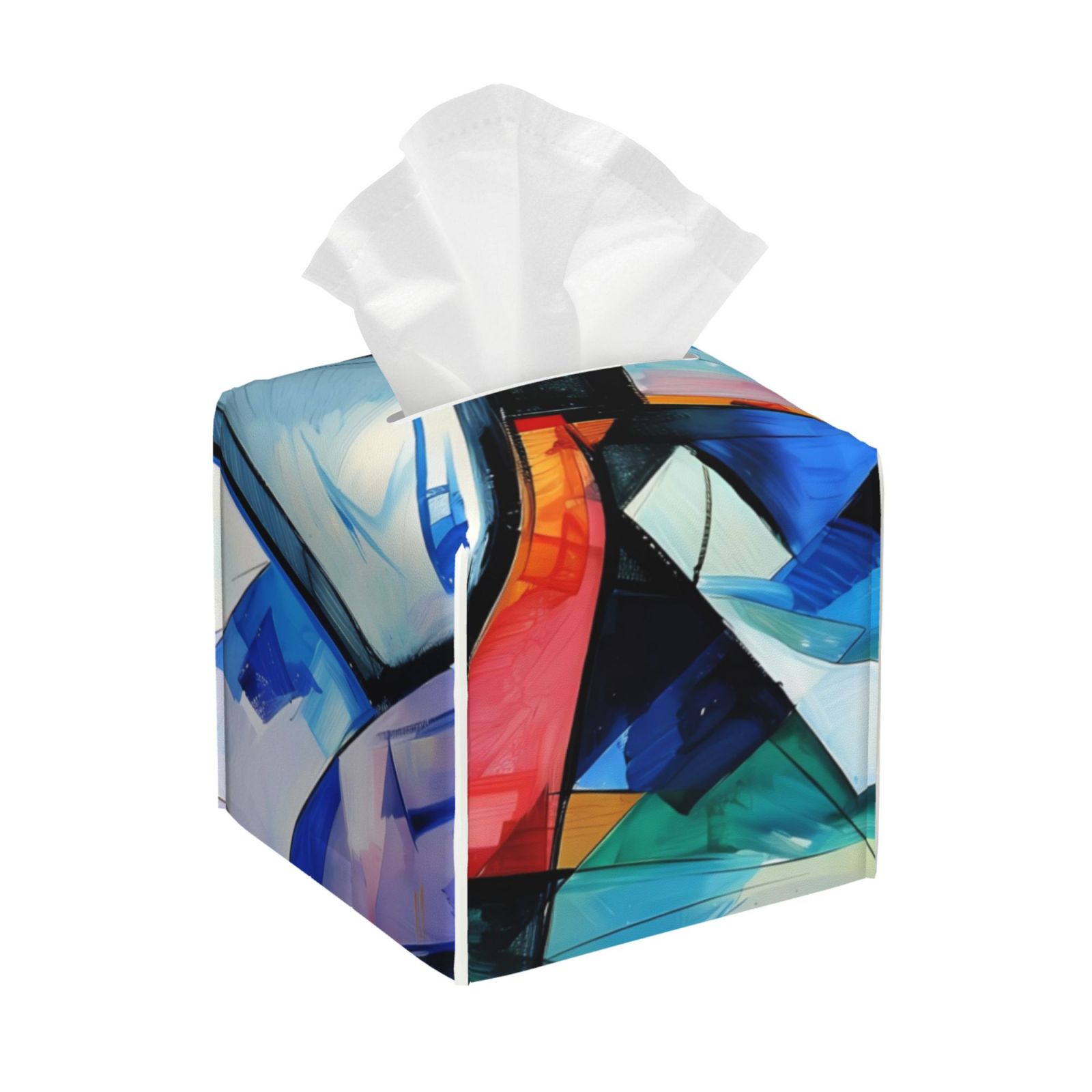 Logiee Tissue Box Cover 5X5X5'' PU Leather Tissue Holder Square Tissue ...