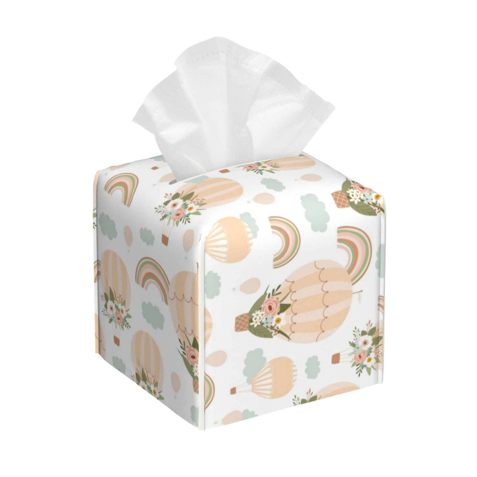 Logiee Tissue Box Cover 5X5X5'' PU Leather Tissue Holder Square Tissue ...