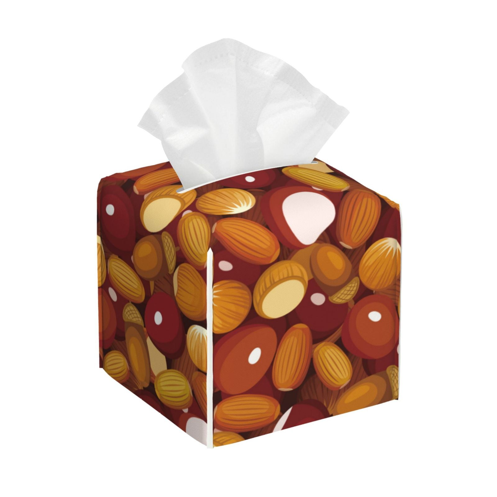 Logiee Tissue Box Cover 5X5X5'' PU Leather Tissue Holder Square Tissue ...