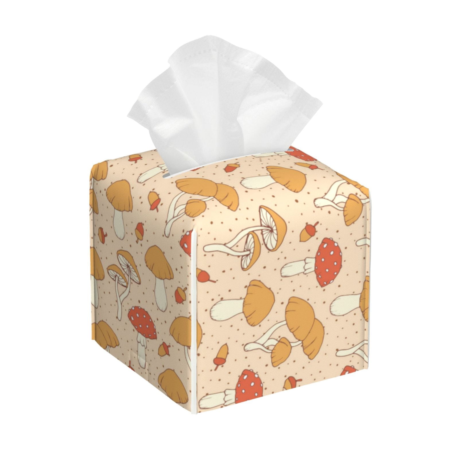Logiee Tissue Box Cover 5X5X5'' PU Leather Tissue Holder Square Tissue ...
