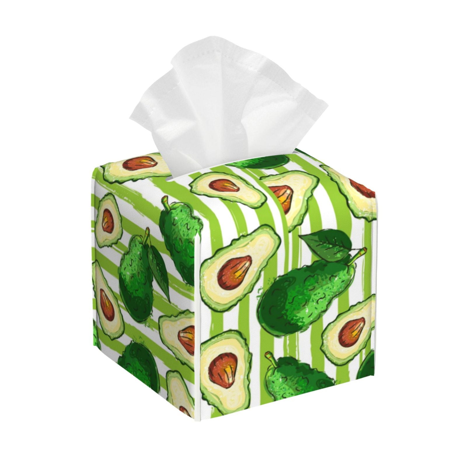 Logiee Tissue Box Cover 5X5X5'' PU Leather Tissue Holder Square Tissue ...