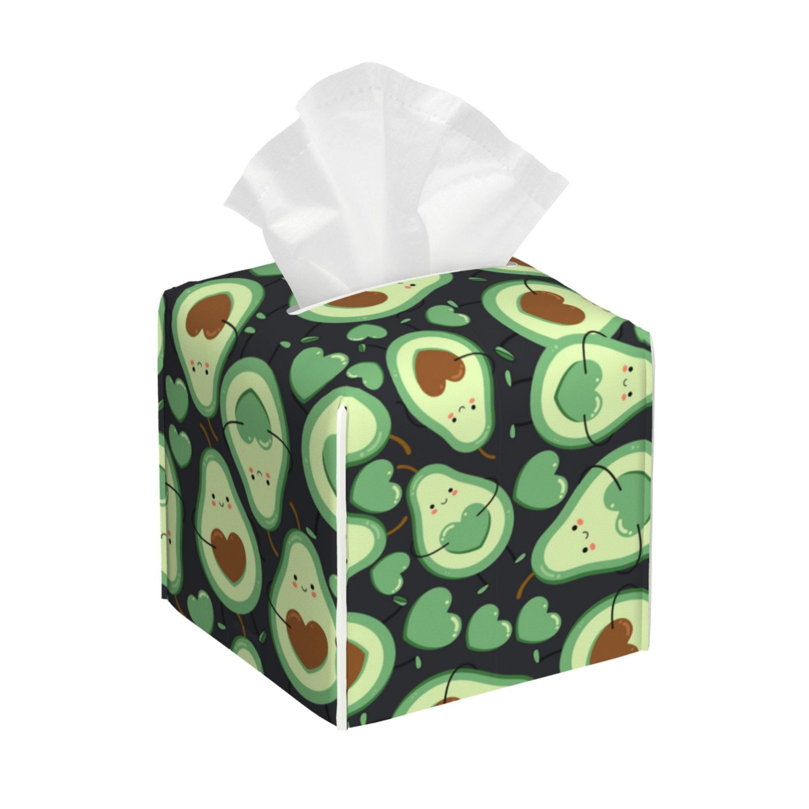 Logiee Tissue Box Cover 5X5X5'' PU Leather Tissue Holder Square Tissue ...
