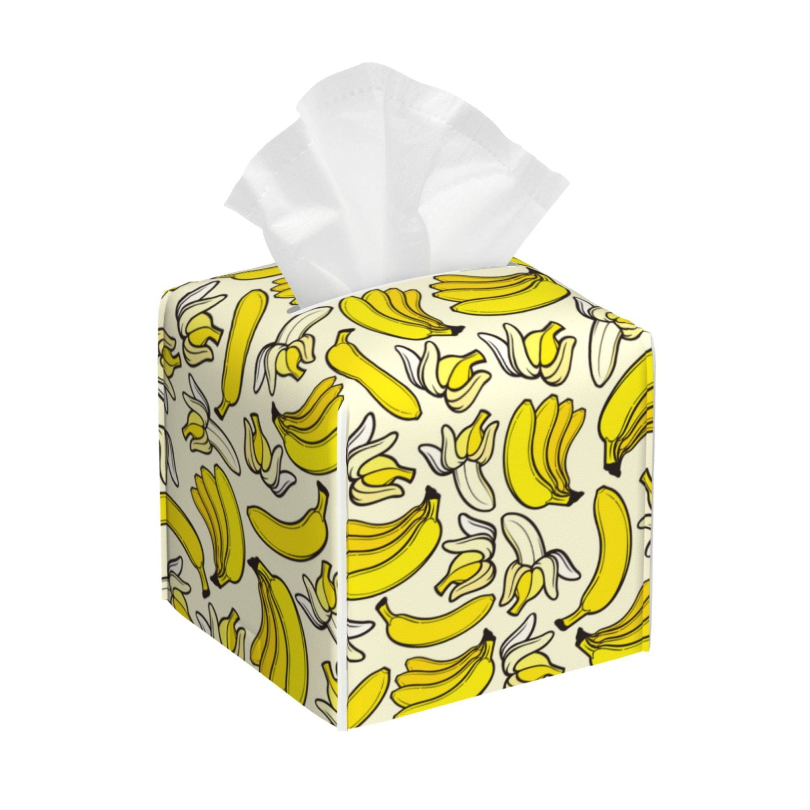 Logiee Tissue Box Cover 5X5X5'' PU Leather Tissue Holder Square Tissue ...