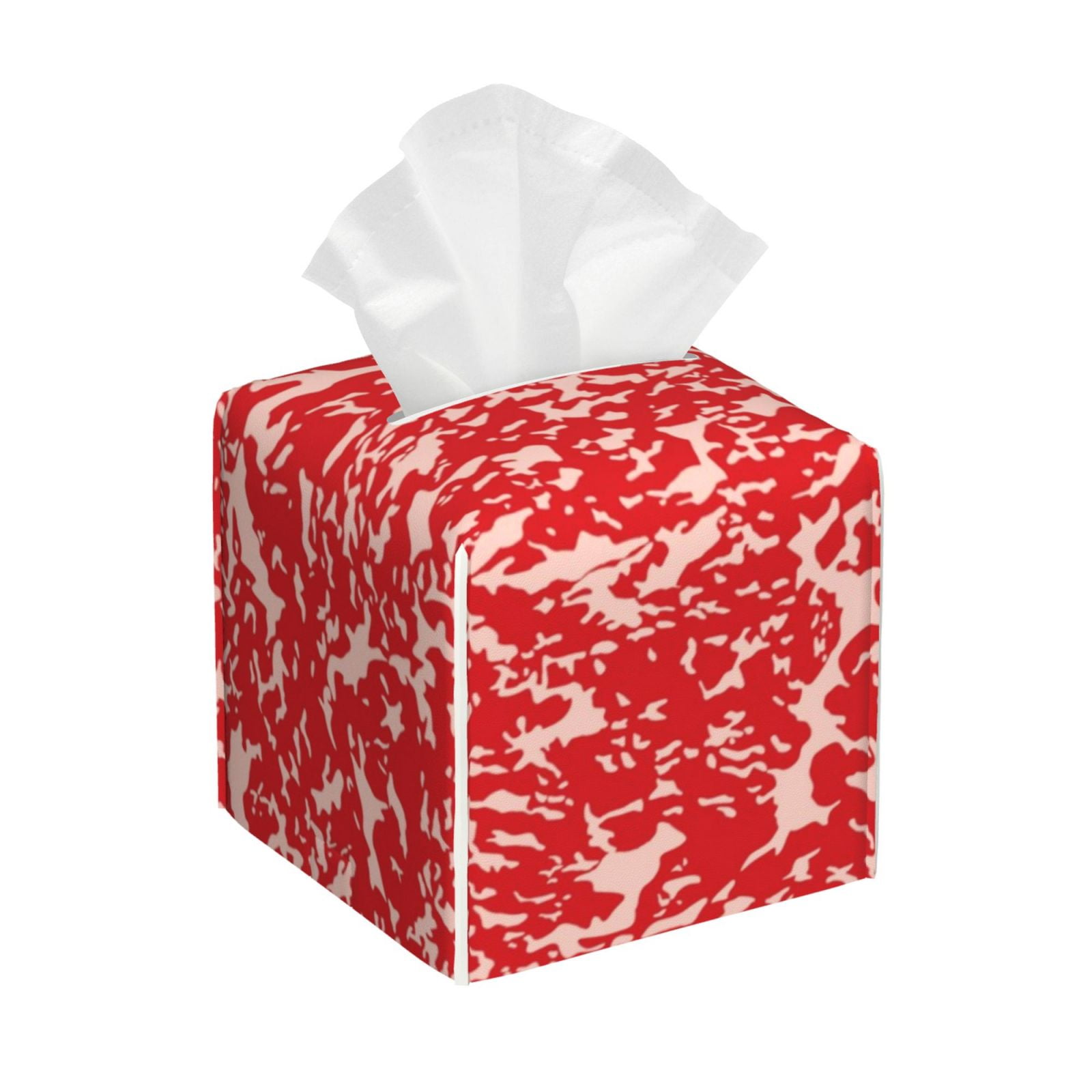 Logiee Tissue Box Cover 5X5X5'' PU Leather Tissue Holder Square Tissue ...