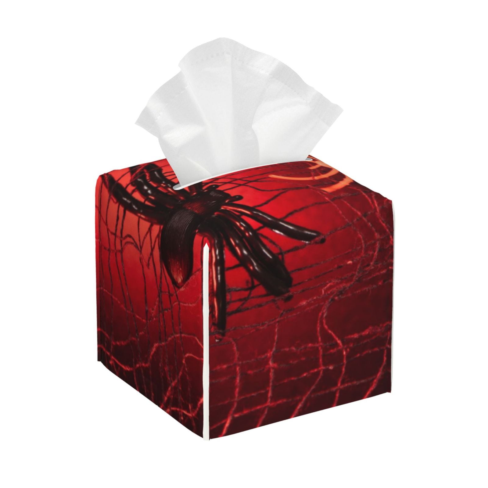 Logiee Tissue Box Cover 5X5X5'' PU Leather Tissue Holder Square Tissue ...