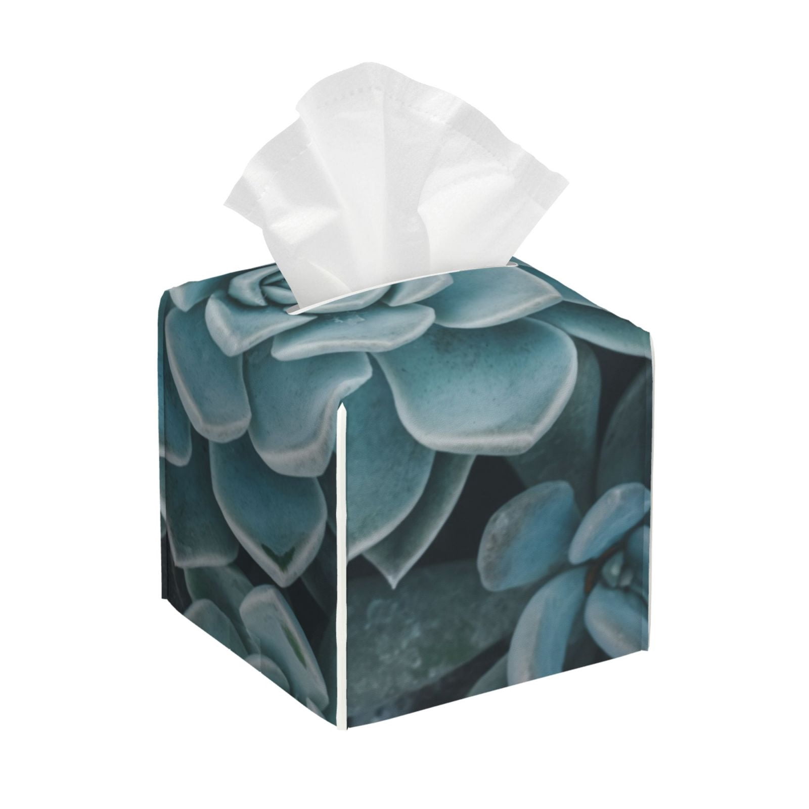 Logiee Tissue Box Cover 5X5X5'' PU Leather Tissue Holder Square Tissue ...