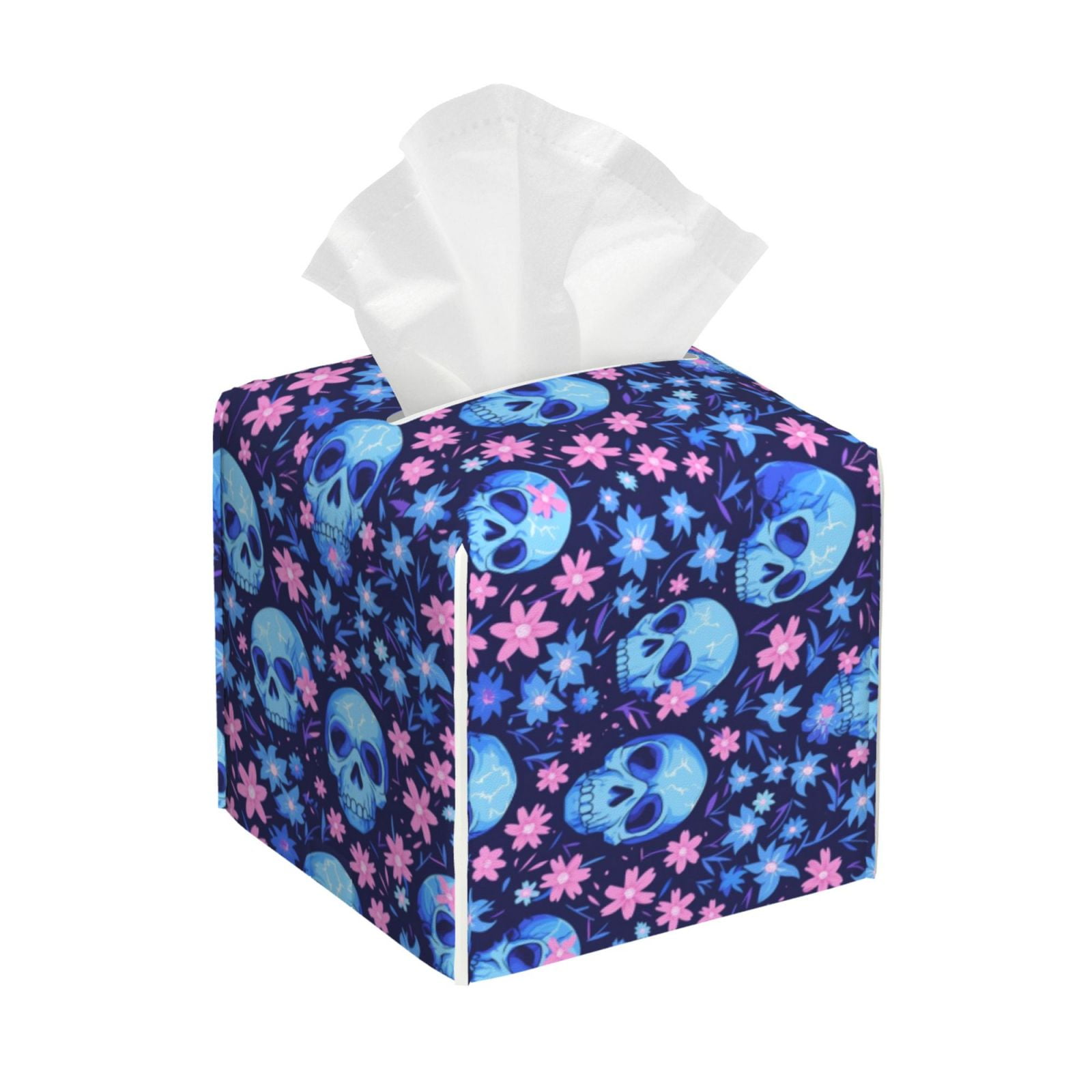 Logiee Tissue Box Cover 5X5X5'' PU Leather Tissue Holder Square Tissue ...