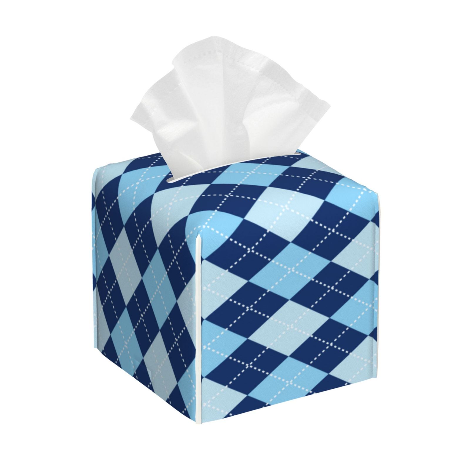 Logiee Tissue Box Cover 5X5X5'' PU Leather Tissue Holder Square Tissue ...