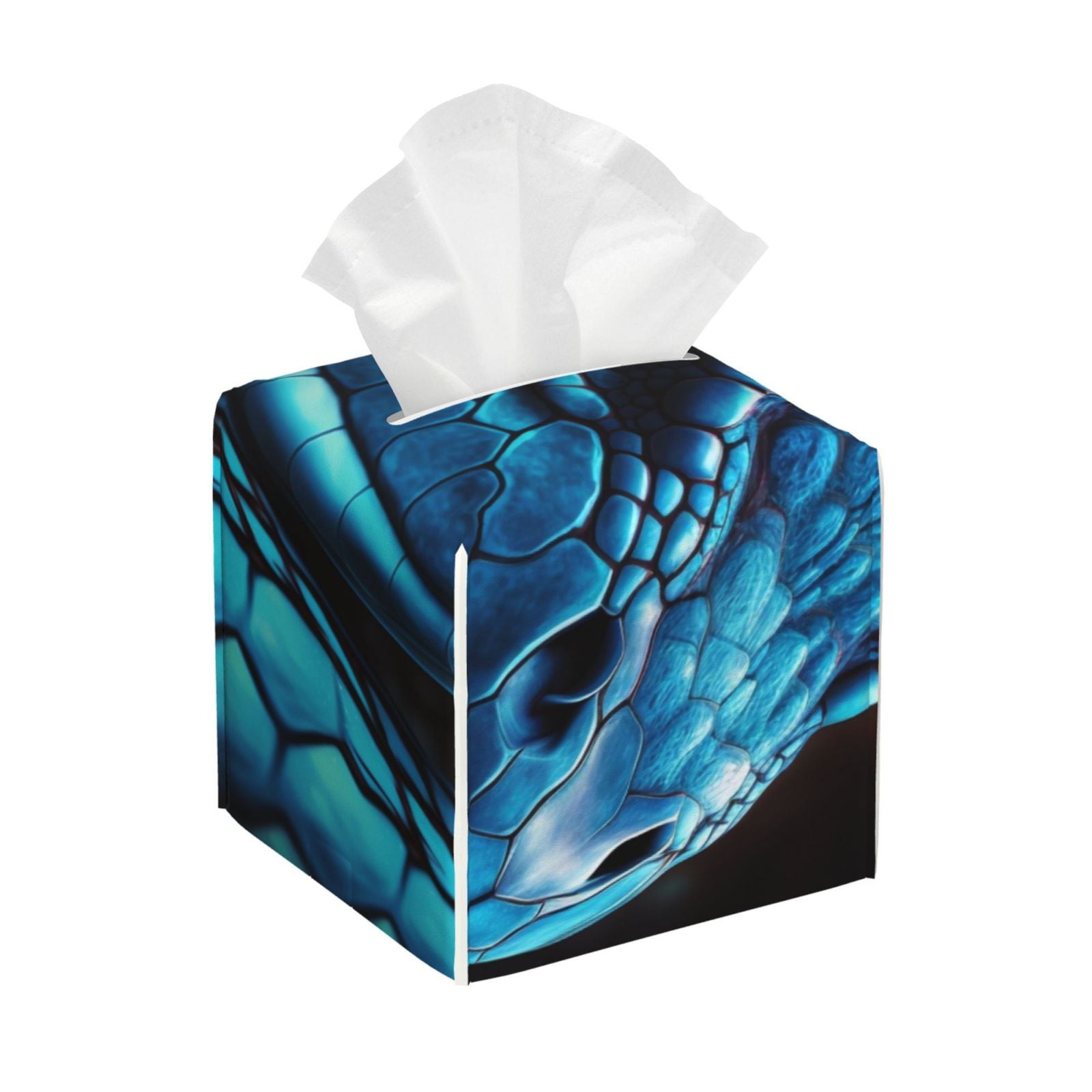 Logiee Tissue Box Cover 5X5X5'' PU Leather Tissue Holder Square Tissue ...