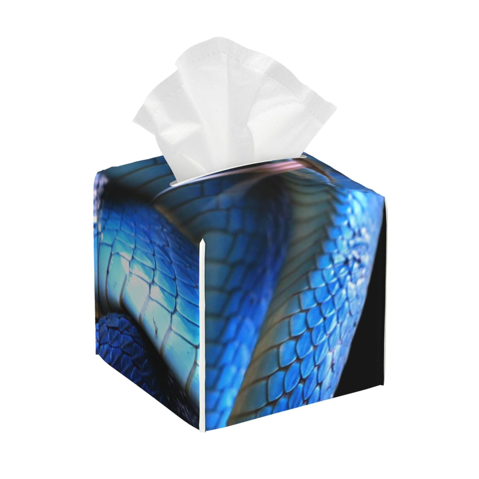 Logiee Tissue Box Cover 5X5X5'' PU Leather Tissue Holder Square Tissue ...