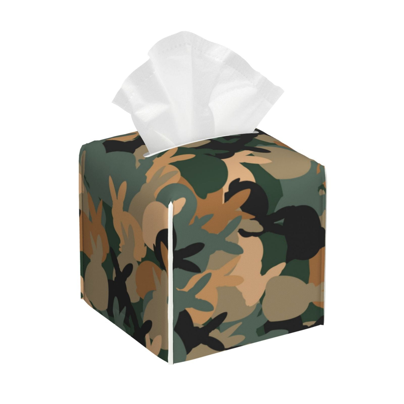 Logiee Tissue Box Cover 5X5X5'' PU Leather Tissue Holder Square Tissue ...