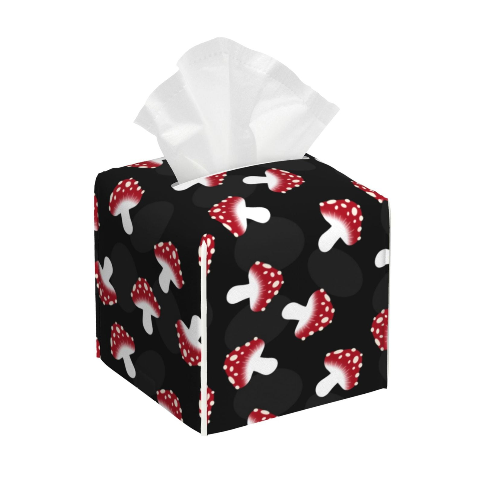 Logiee Tissue Box Cover 5X5X5'' PU Leather Tissue Holder Square Tissue ...