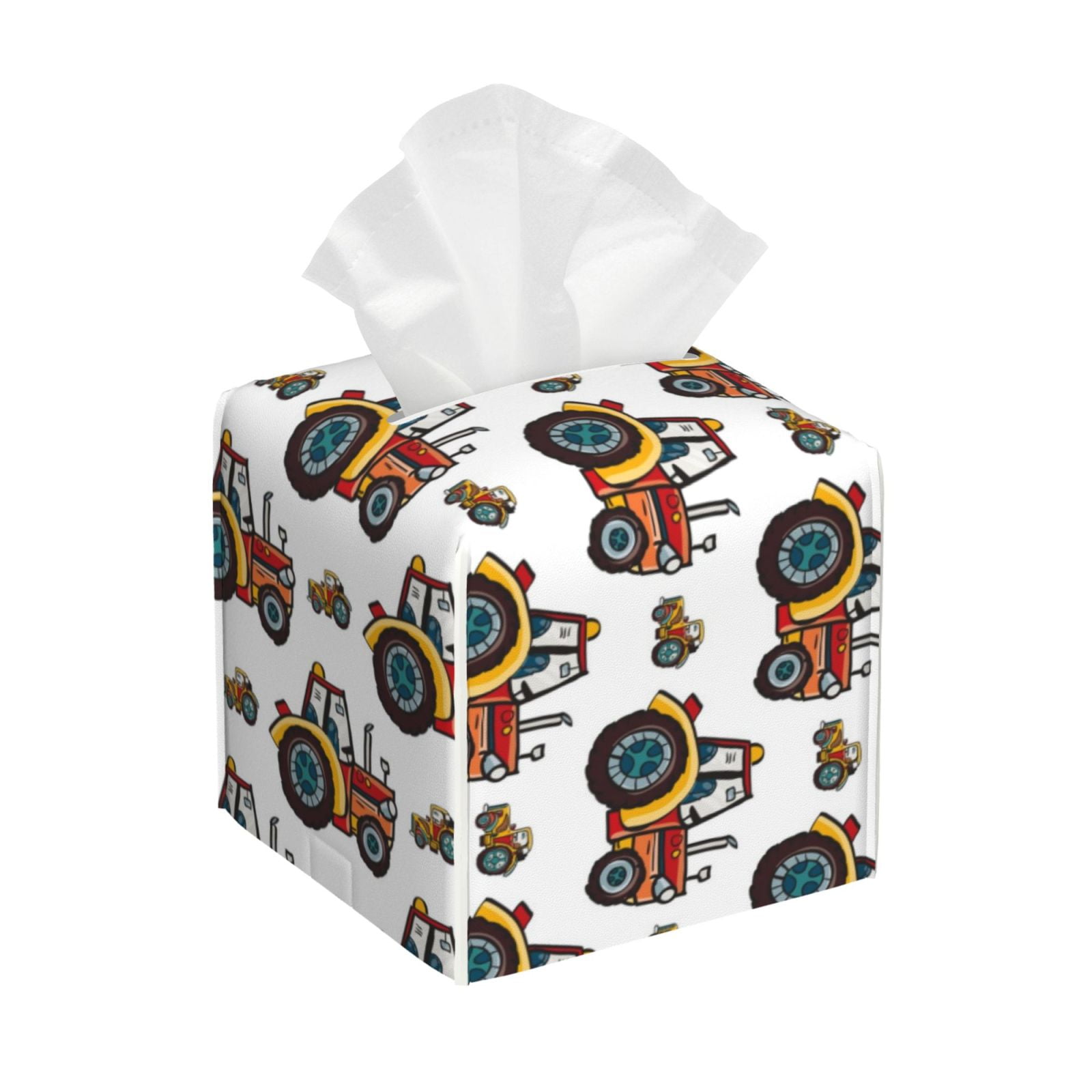 Logiee Tissue Box Cover 5X5X5'' PU Leather Tissue Holder Square Tissue ...