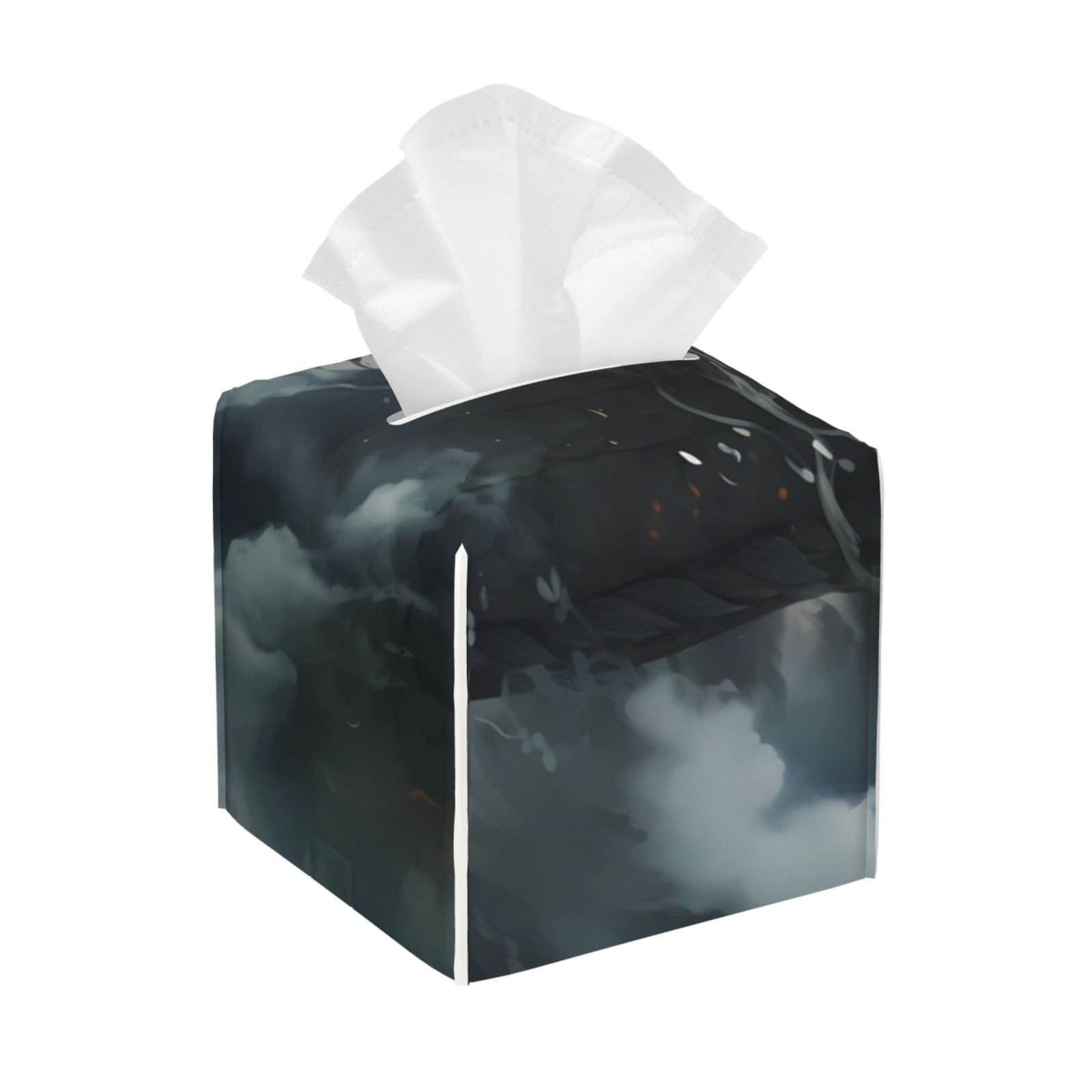 Logiee Tissue Box Cover 5X5X5'' PU Leather Tissue Holder Square Tissue ...