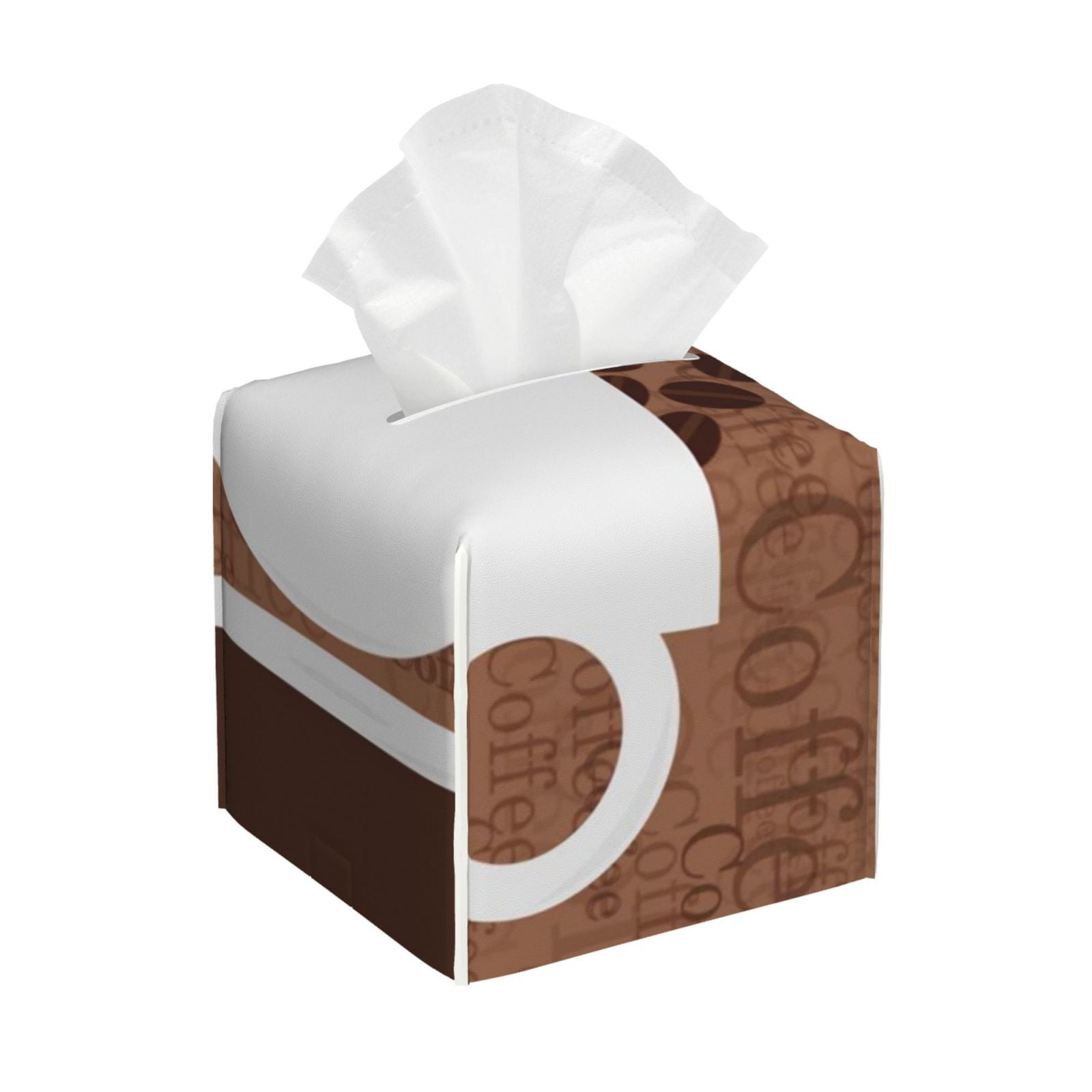 Logiee Tissue Box Cover 5X5X5'' PU Leather Tissue Holder Square Tissue ...