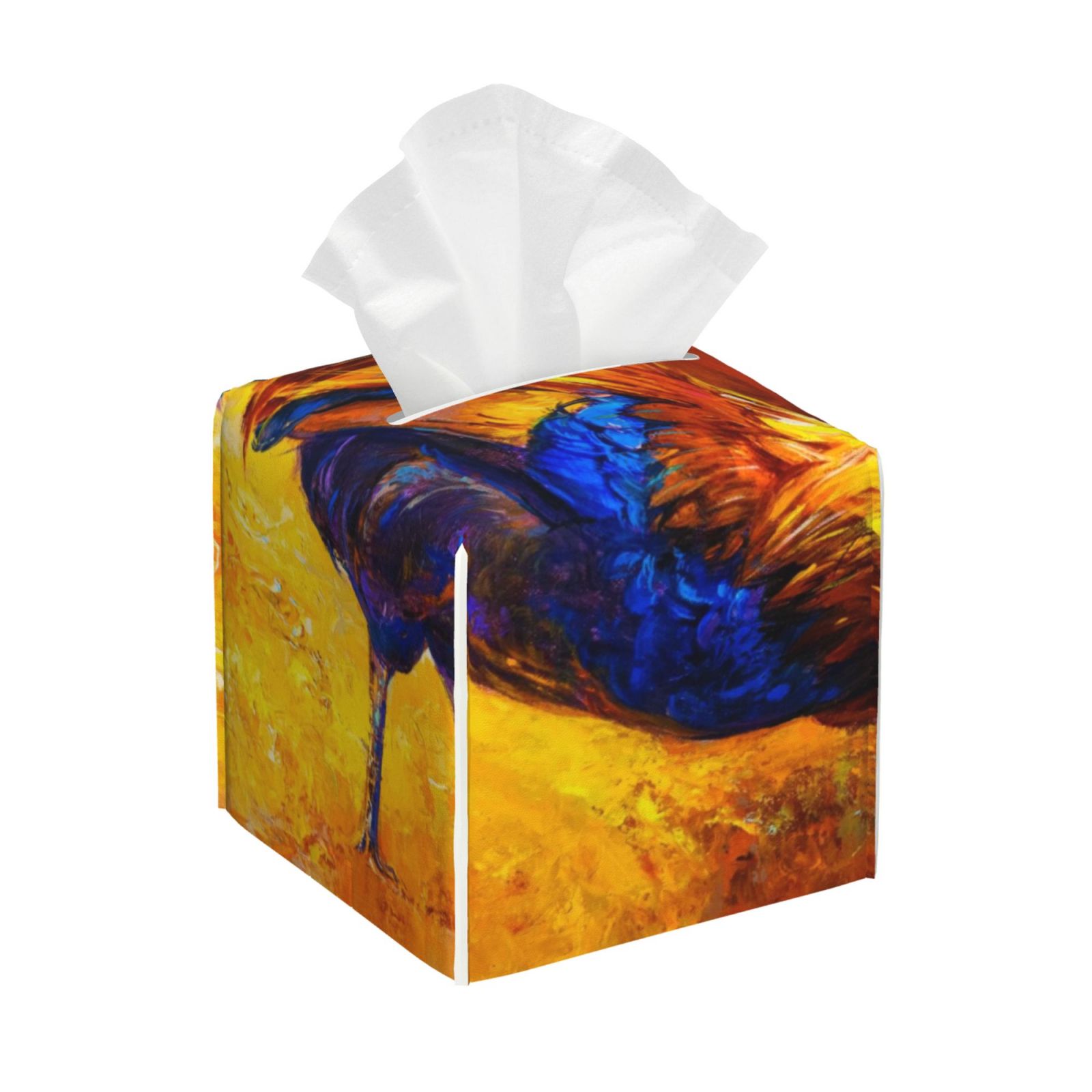 Logiee Tissue Box Cover 5X5X5'' PU Leather Tissue Holder Square Tissue ...