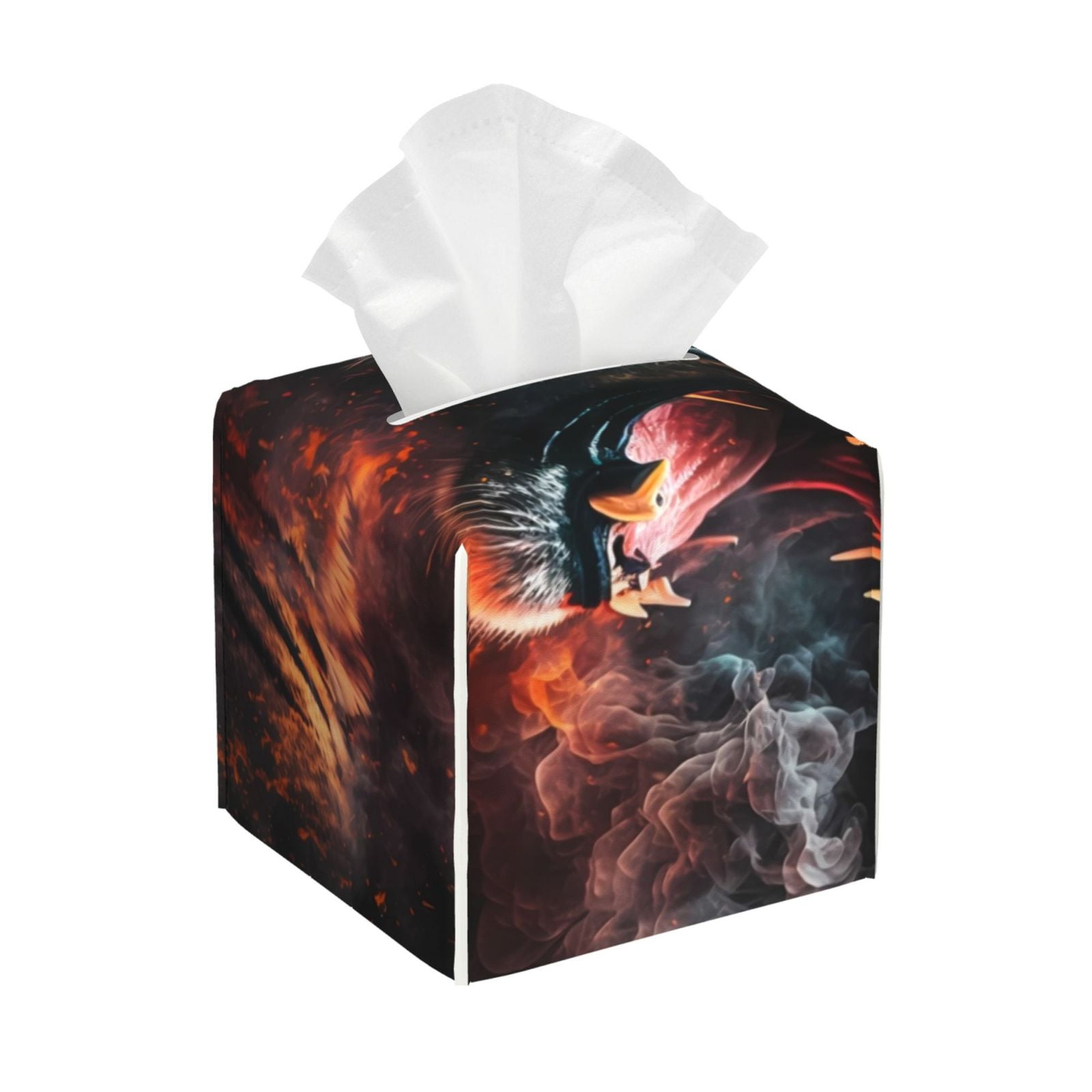 Logiee Tissue Box Cover 5X5X5'' PU Leather Tissue Holder Square Tissue ...