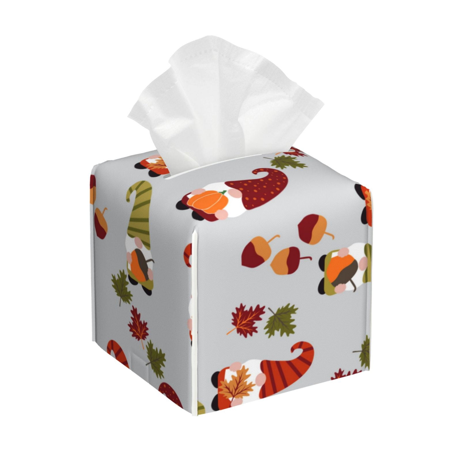 Logiee Tissue Box Cover 5X5X5'' PU Leather Tissue Holder Square Tissue ...