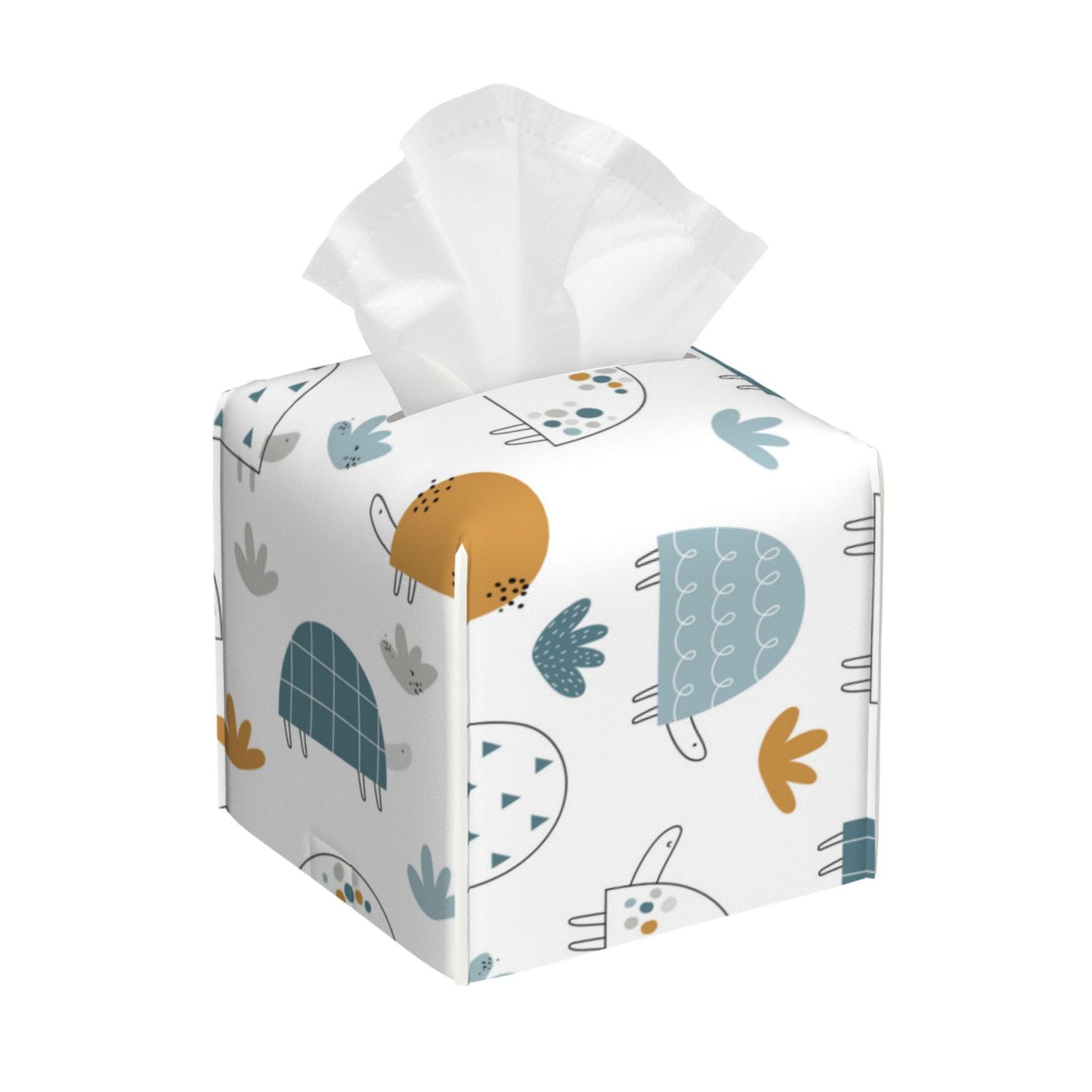 Logiee Tissue Box Cover 5X5X5'' PU Leather Tissue Holder Square Tissue ...