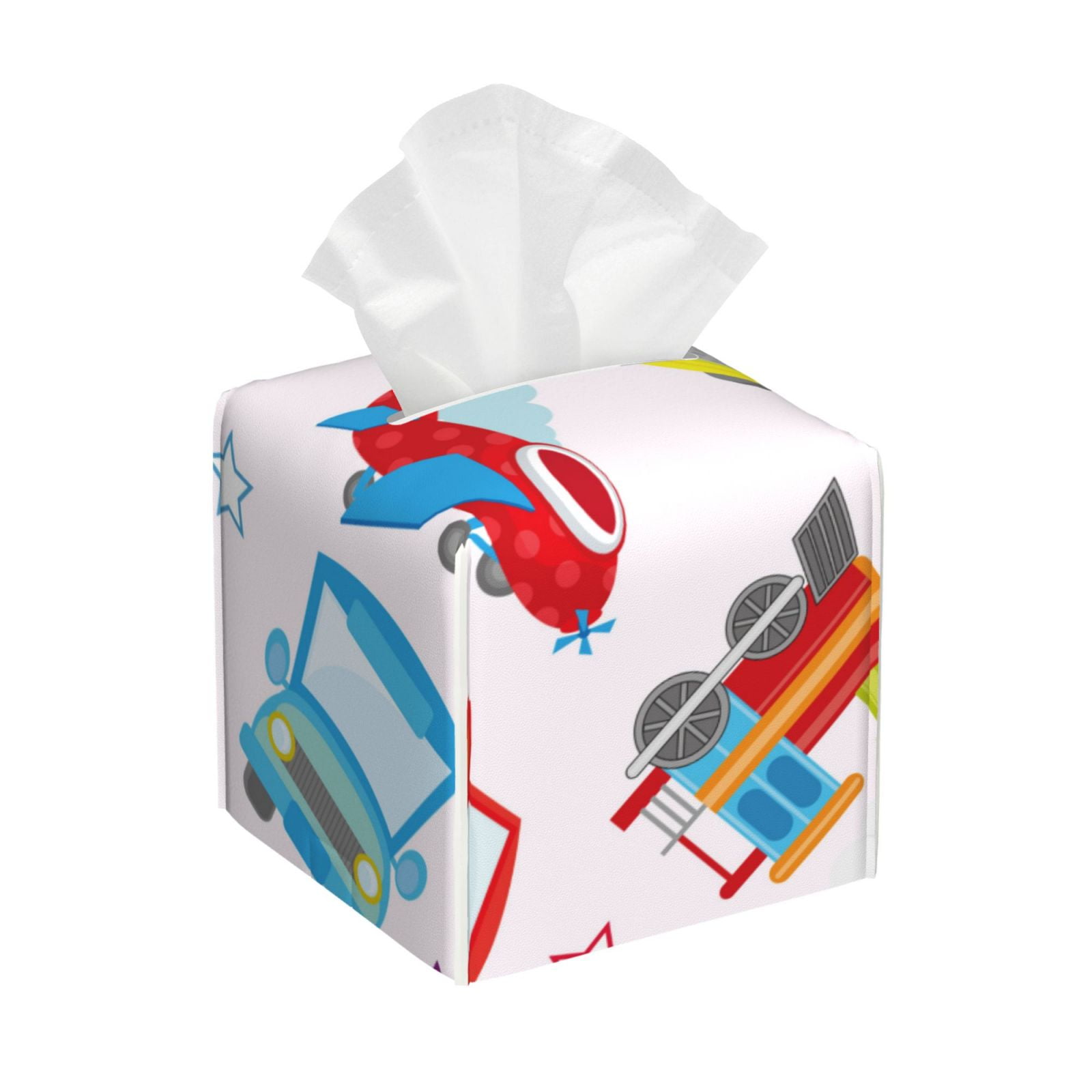 Logiee Tissue Box Cover 5X5X5'' PU Leather Tissue Holder Square Tissue ...