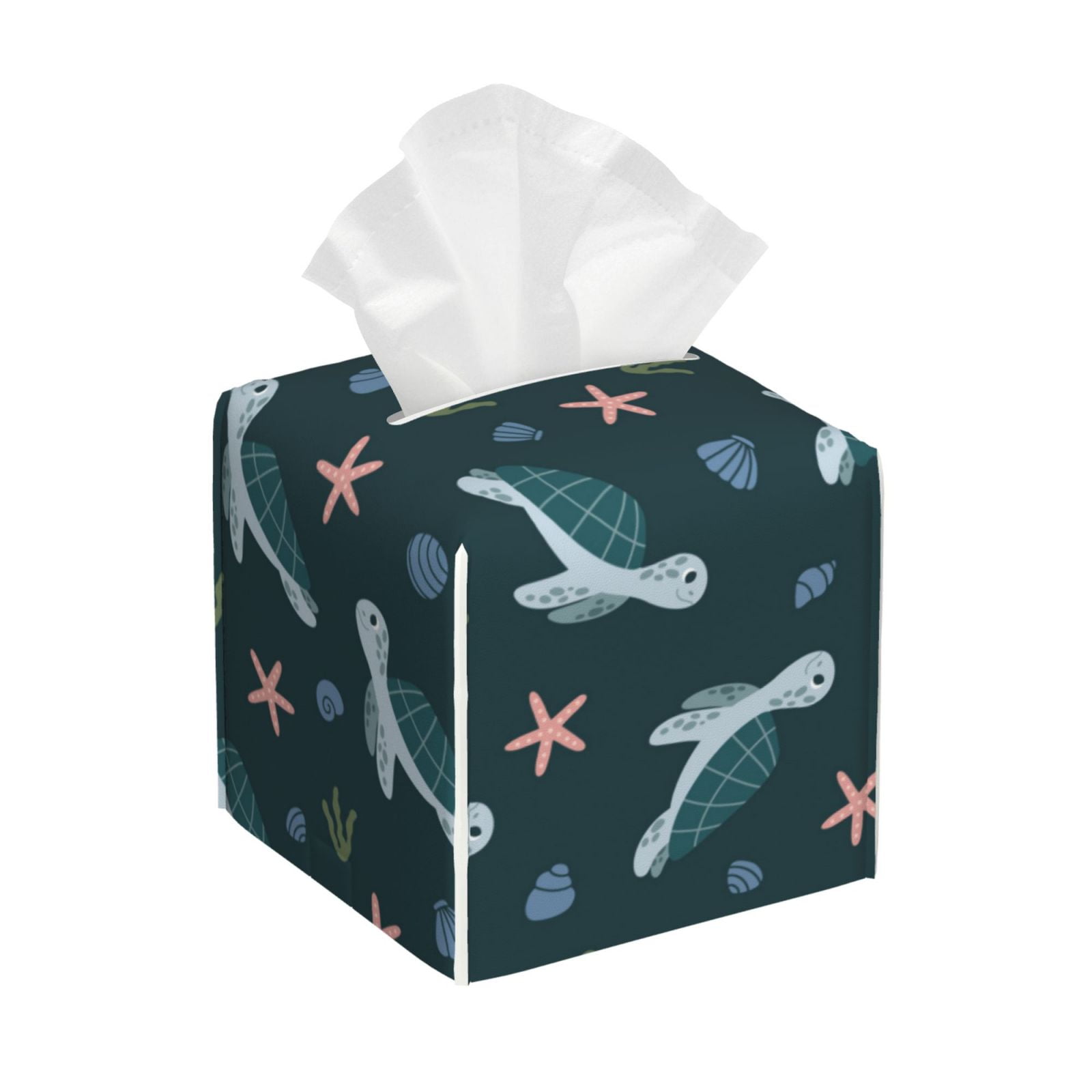 Logiee Tissue Box Cover 5X5X5'' PU Leather Tissue Holder Square Tissue ...