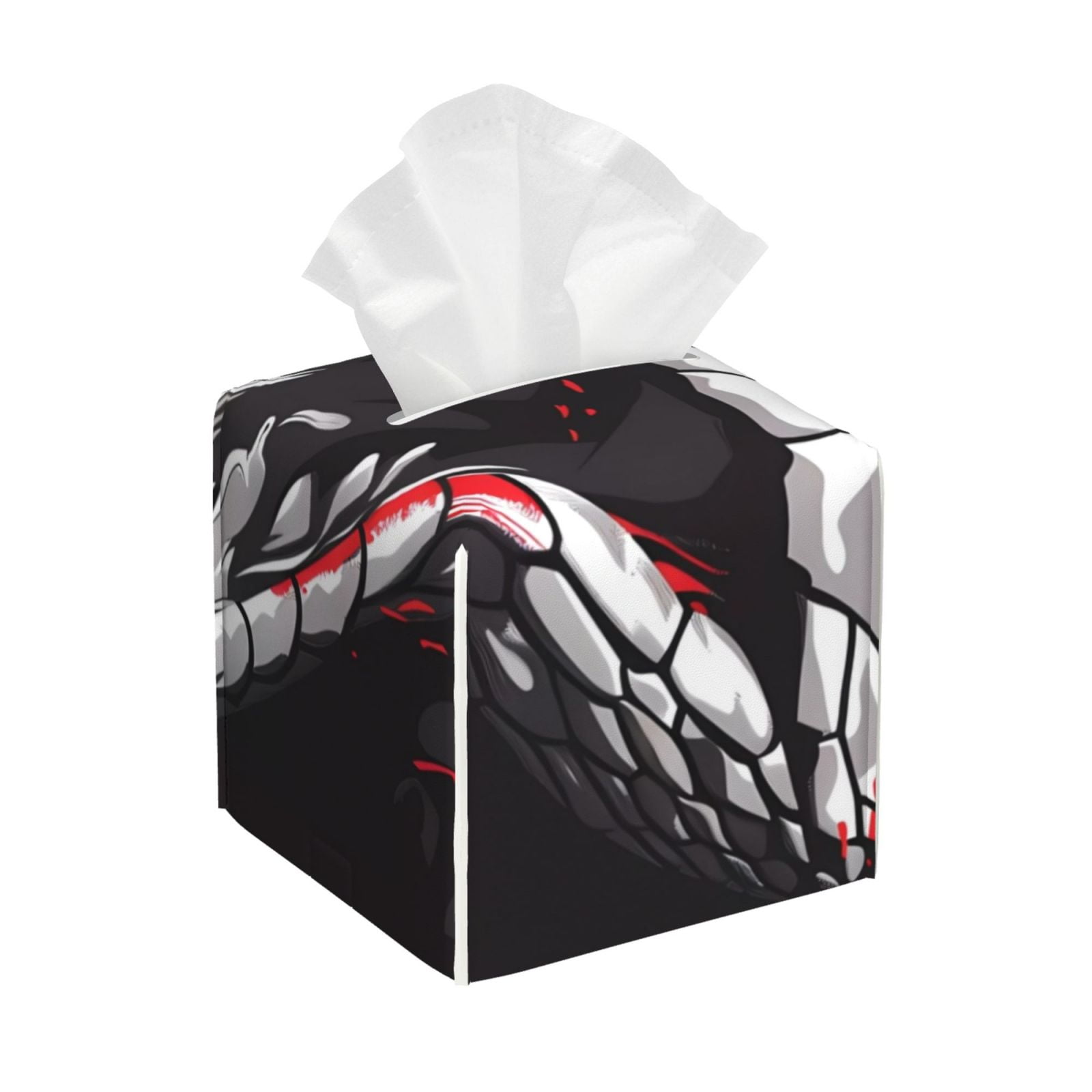 Logiee Tissue Box Cover 5X5X5'' PU Leather Tissue Holder Square Tissue ...