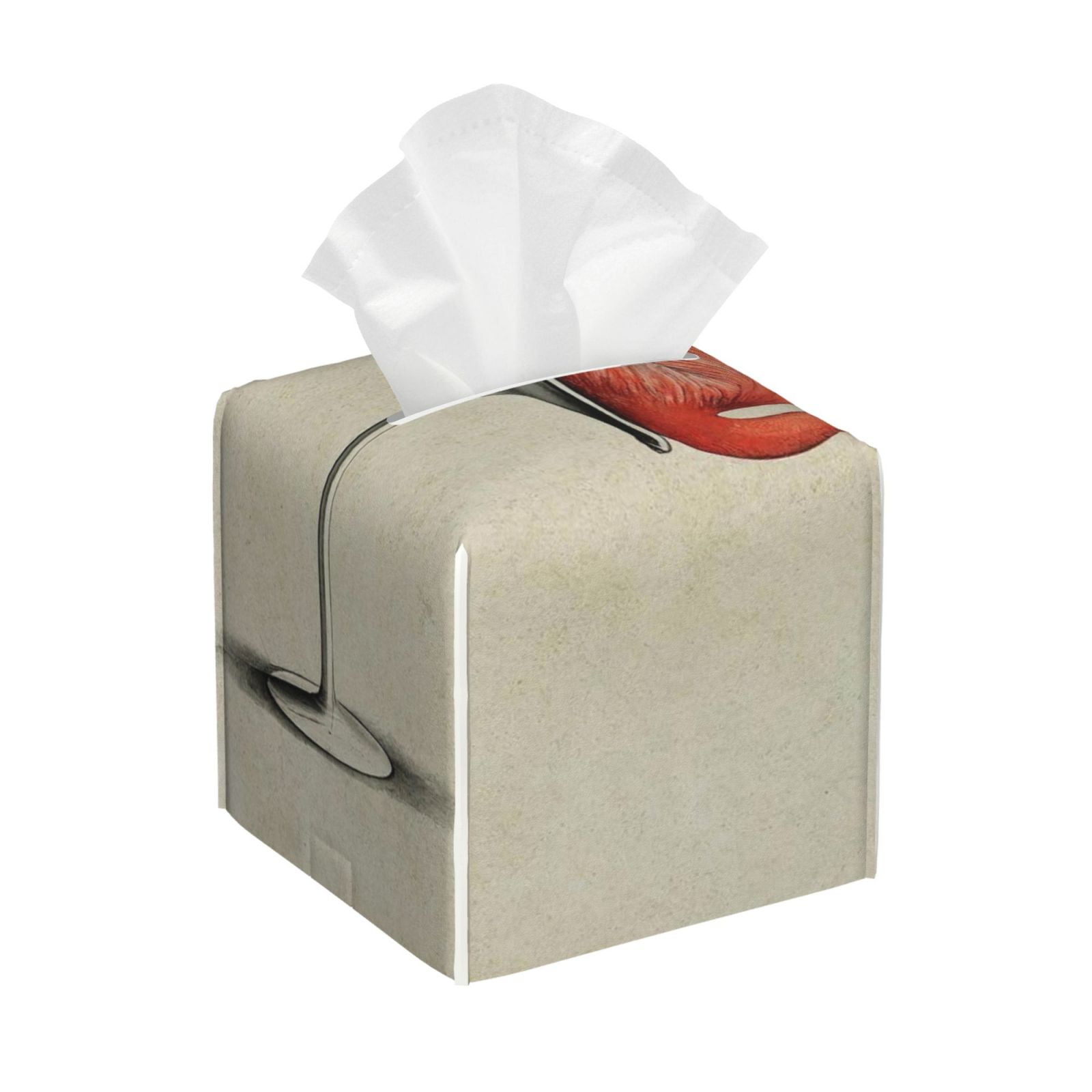 Logiee Tissue Box Cover 5X5X5'' PU Leather Tissue Holder Square Tissue ...