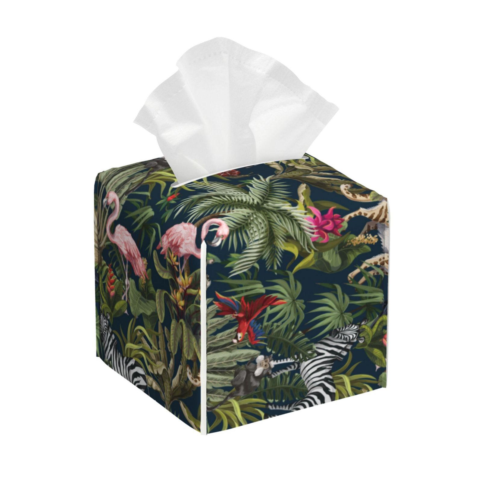 Logiee Tissue Box Cover 5X5X5'' PU Leather Tissue Holder Square Tissue ...
