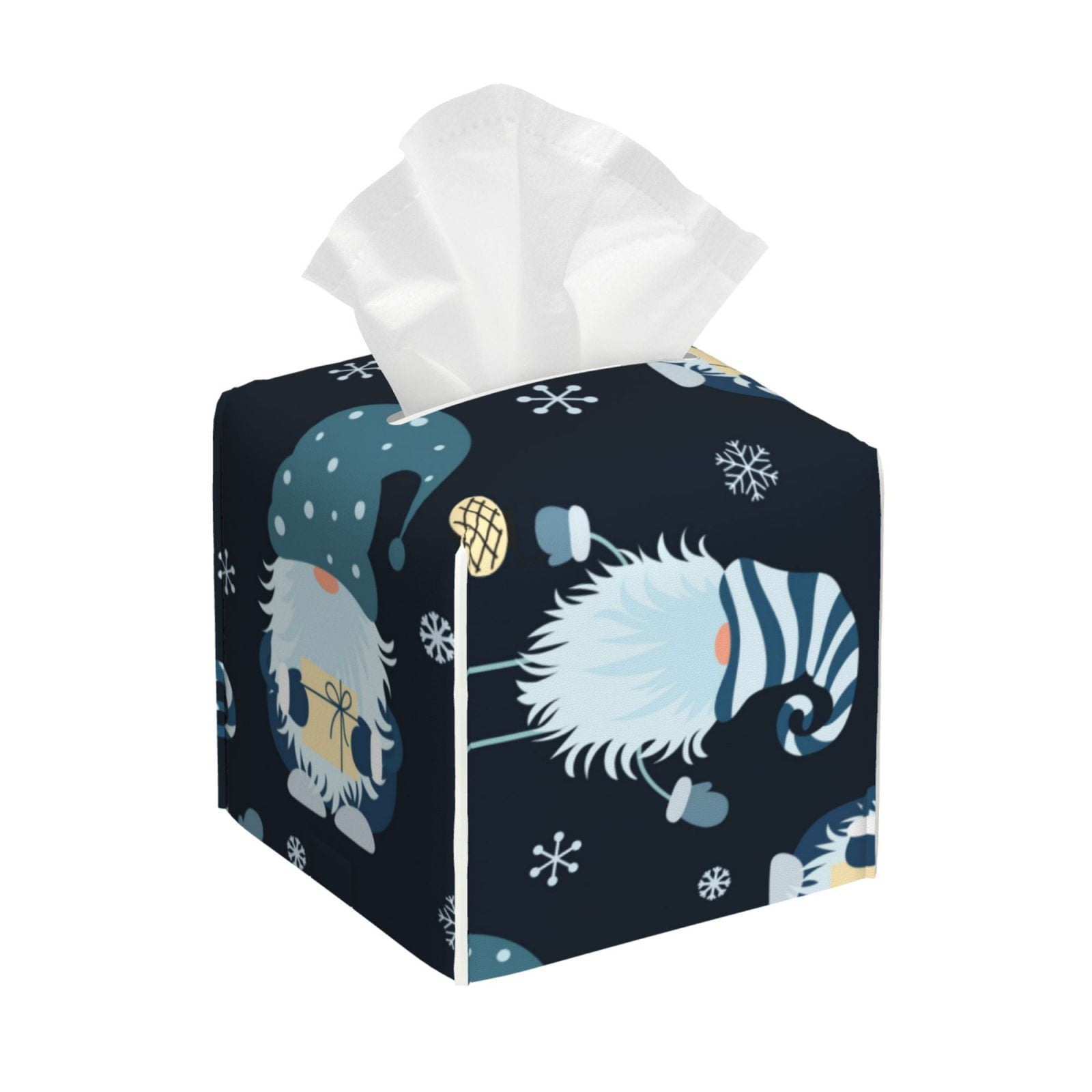 Logiee Tissue Box Cover 5X5X5'' PU Leather Tissue Holder Square Tissue ...