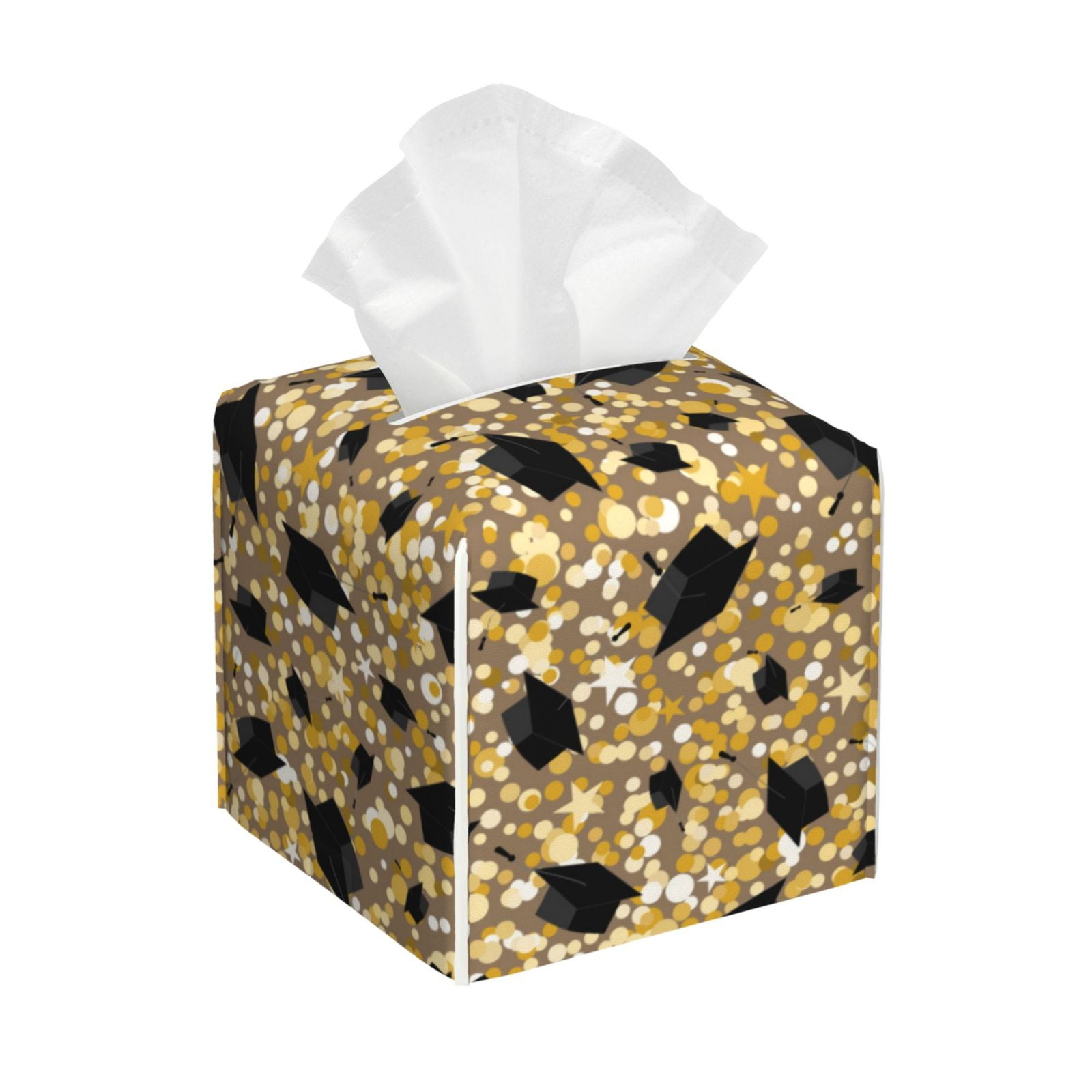 Logiee Tissue Box Cover 5X5X5'' PU Leather Tissue Holder Square Tissue ...