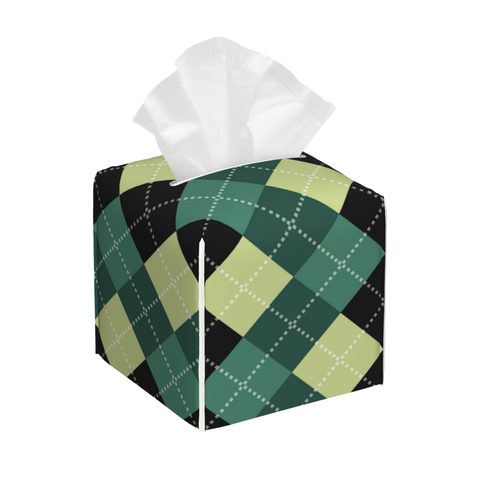 Logiee Tissue Box Cover 5X5X5'' PU Leather Tissue Holder Square Tissue ...