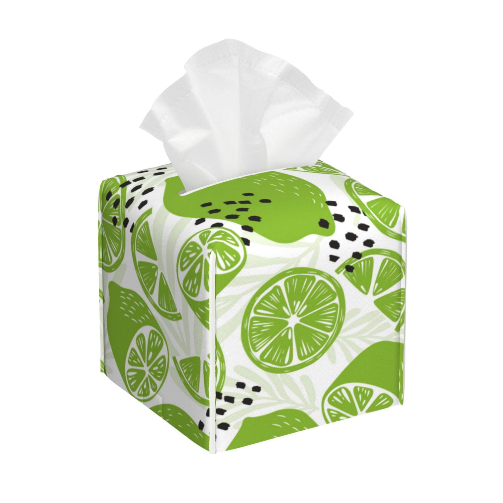 Logiee Tissue Box Cover 5X5X5'' PU Leather Tissue Holder Square Tissue ...