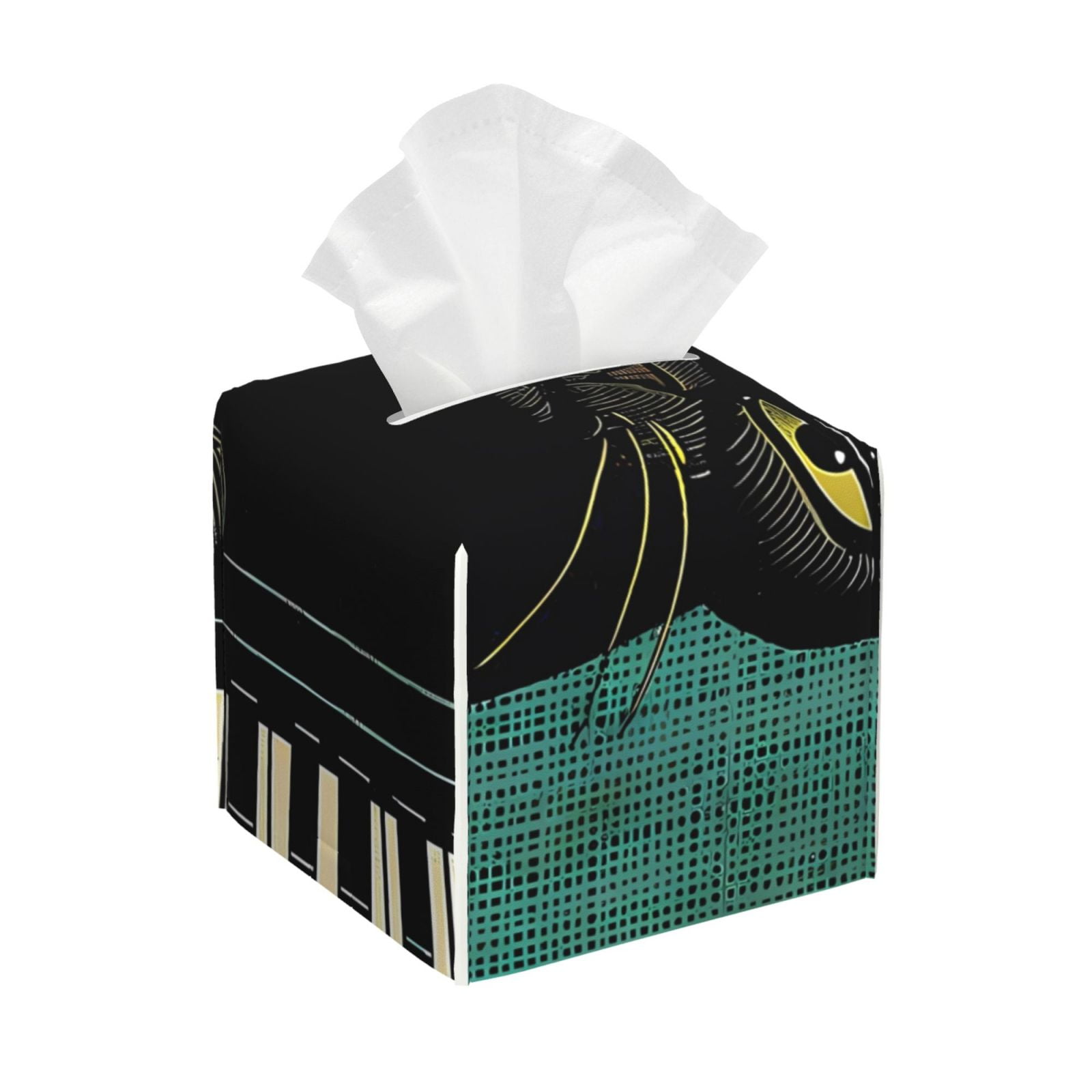 Logiee Tissue Box Cover 5X5X5'' PU Leather Tissue Holder Square Tissue ...