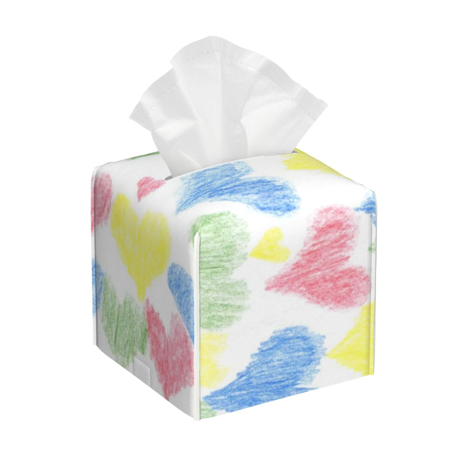 Logiee Tissue Box Cover 5X5X5'' PU Leather Tissue Holder Square Tissue ...