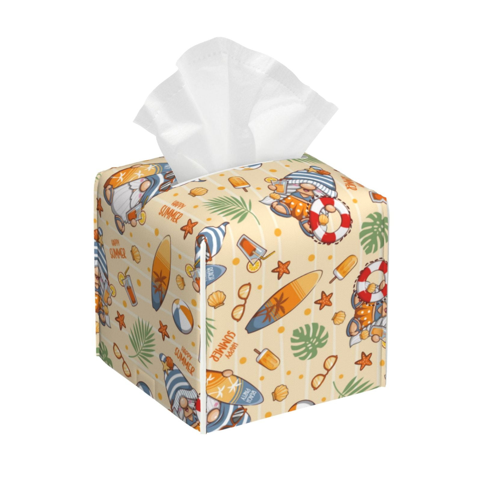 Logiee Tissue Box Cover 5X5X5'' PU Leather Tissue Holder Square Tissue ...