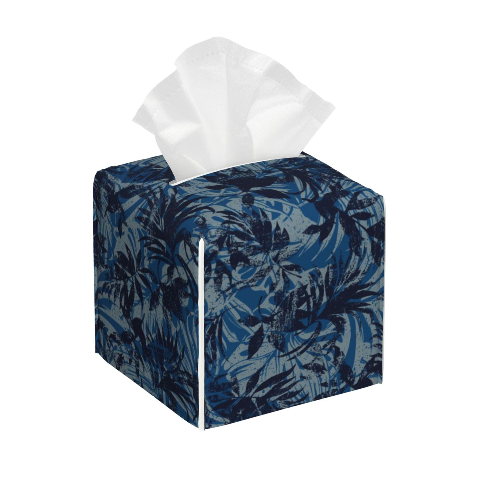 Logiee Tissue Box Cover 5X5X5'' PU Leather Tissue Holder Square Tissue ...