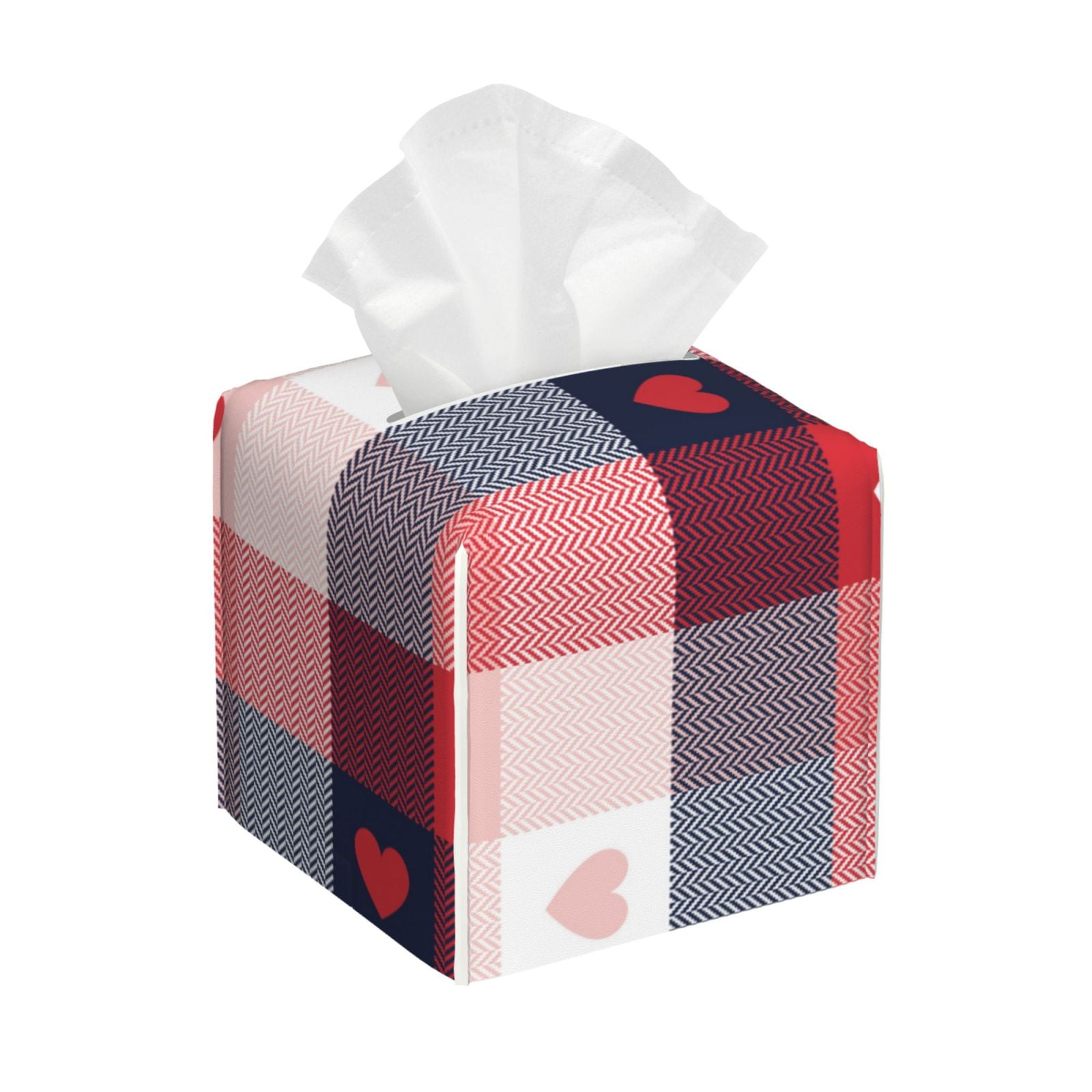 Logiee Tissue Box Cover 5X5X5'' PU Leather Tissue Holder Square Tissue ...