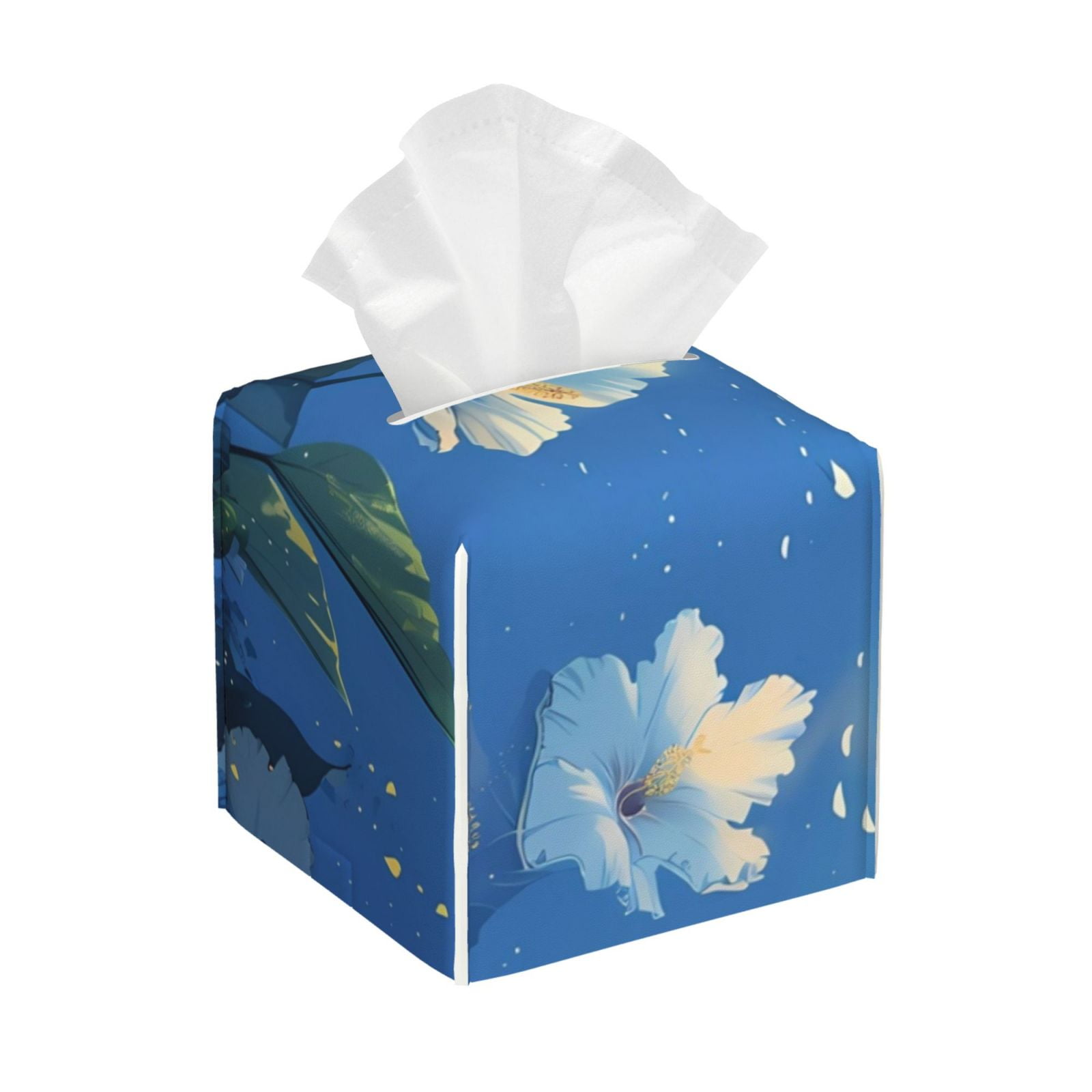 Logiee Tissue Box Cover 5X5X5'' PU Leather Tissue Holder Square Tissue ...